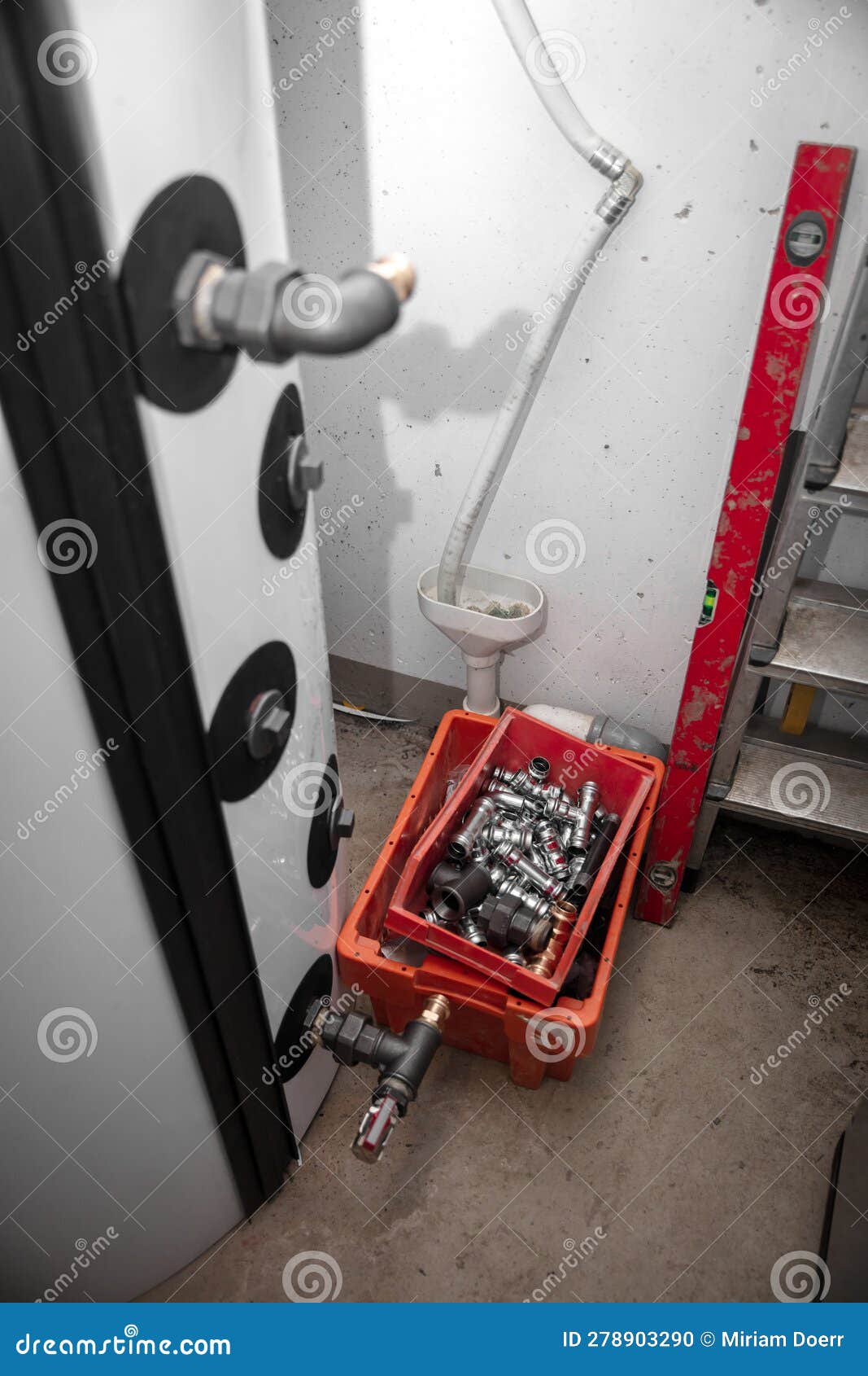 New Boiler of a Heating System that Still Has To Be Connected Stock ...