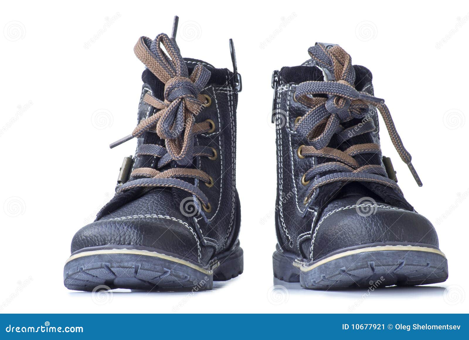 New Boots. Front view. stock image. Image of pair, shiny - 10677921