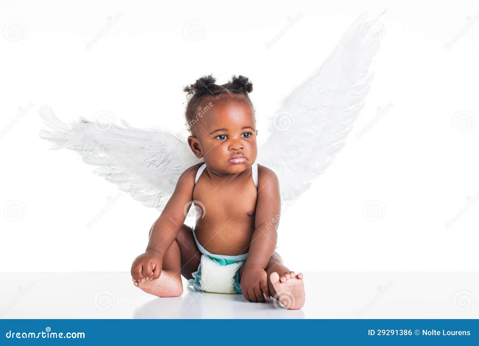 New born African angel. stock photo. Image of african - 29291386