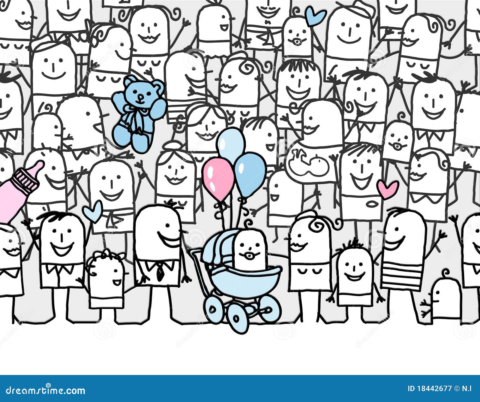 New born baby stock illustration. Illustration of hand - 18442677