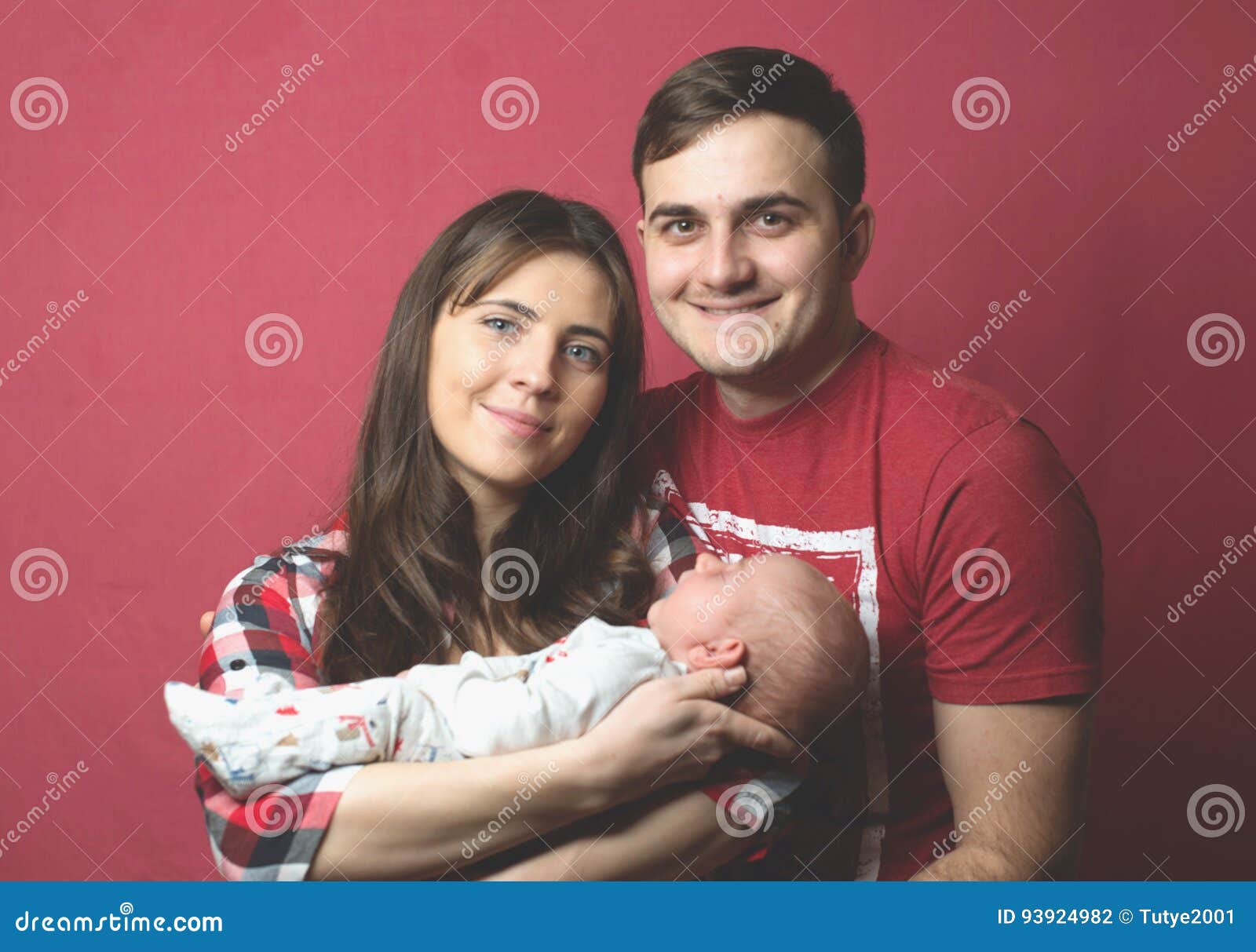 New Born Baby with His Parents Stock Photo - Image of parents ...