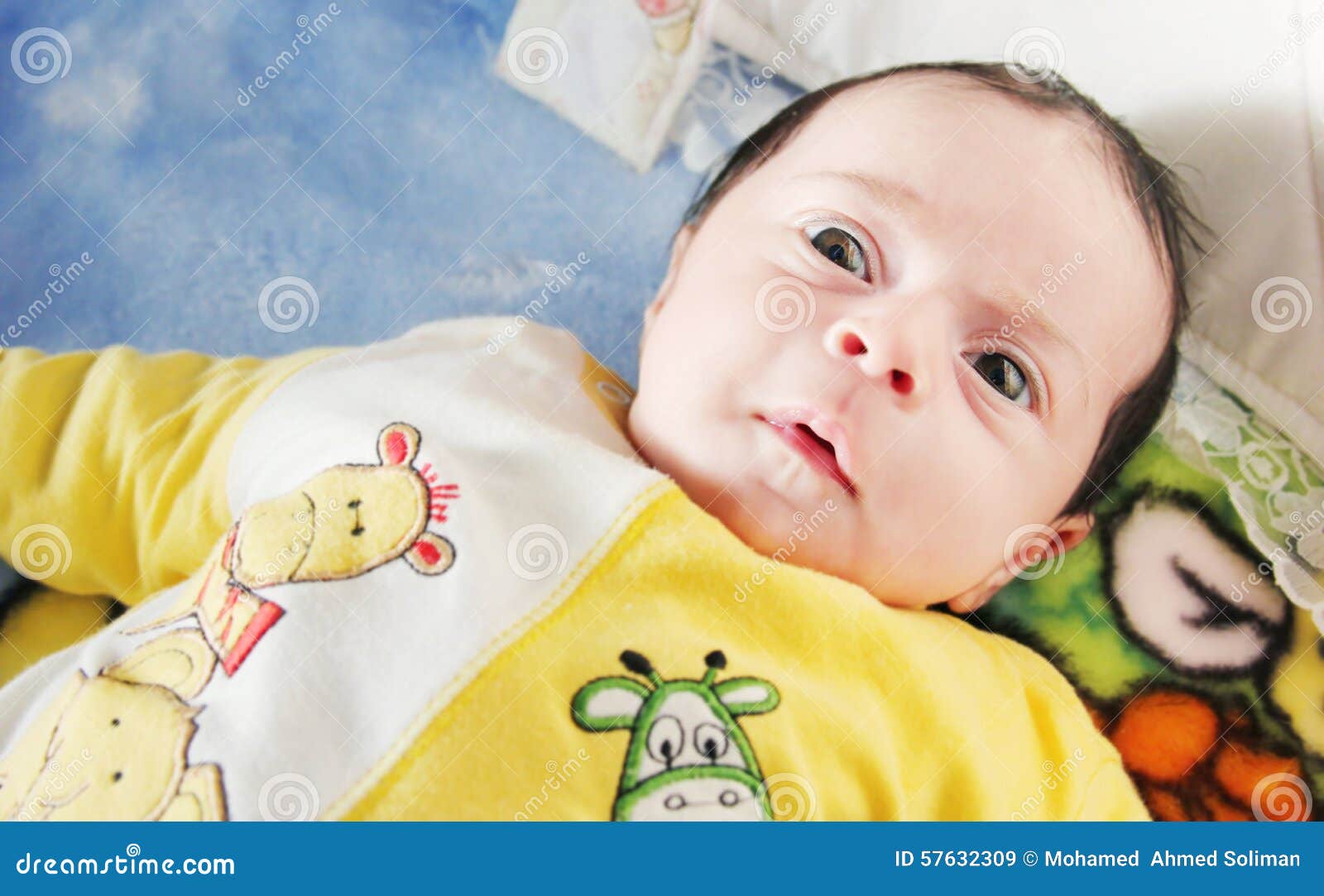 Baby girl staring stock image. Image of daylight, black - 57632309