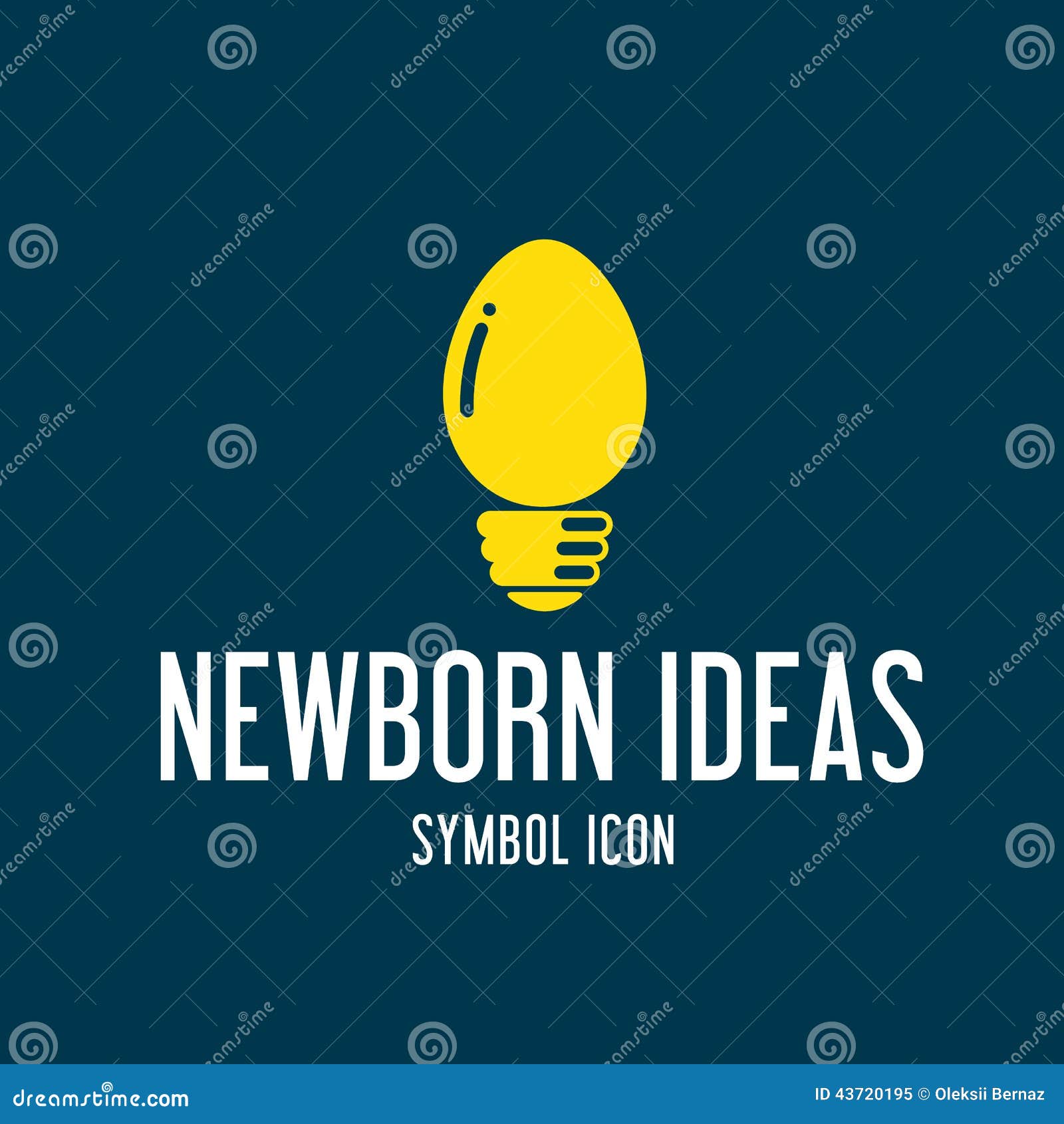 New Born Ideas Vector Concept Symbol Icon or Logo Stock Vector ...
