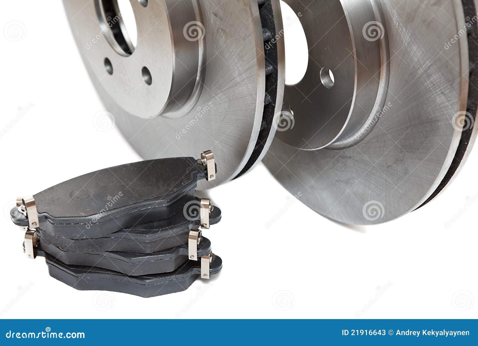 New brake discs and pads stock image. Image of steel - 21916643