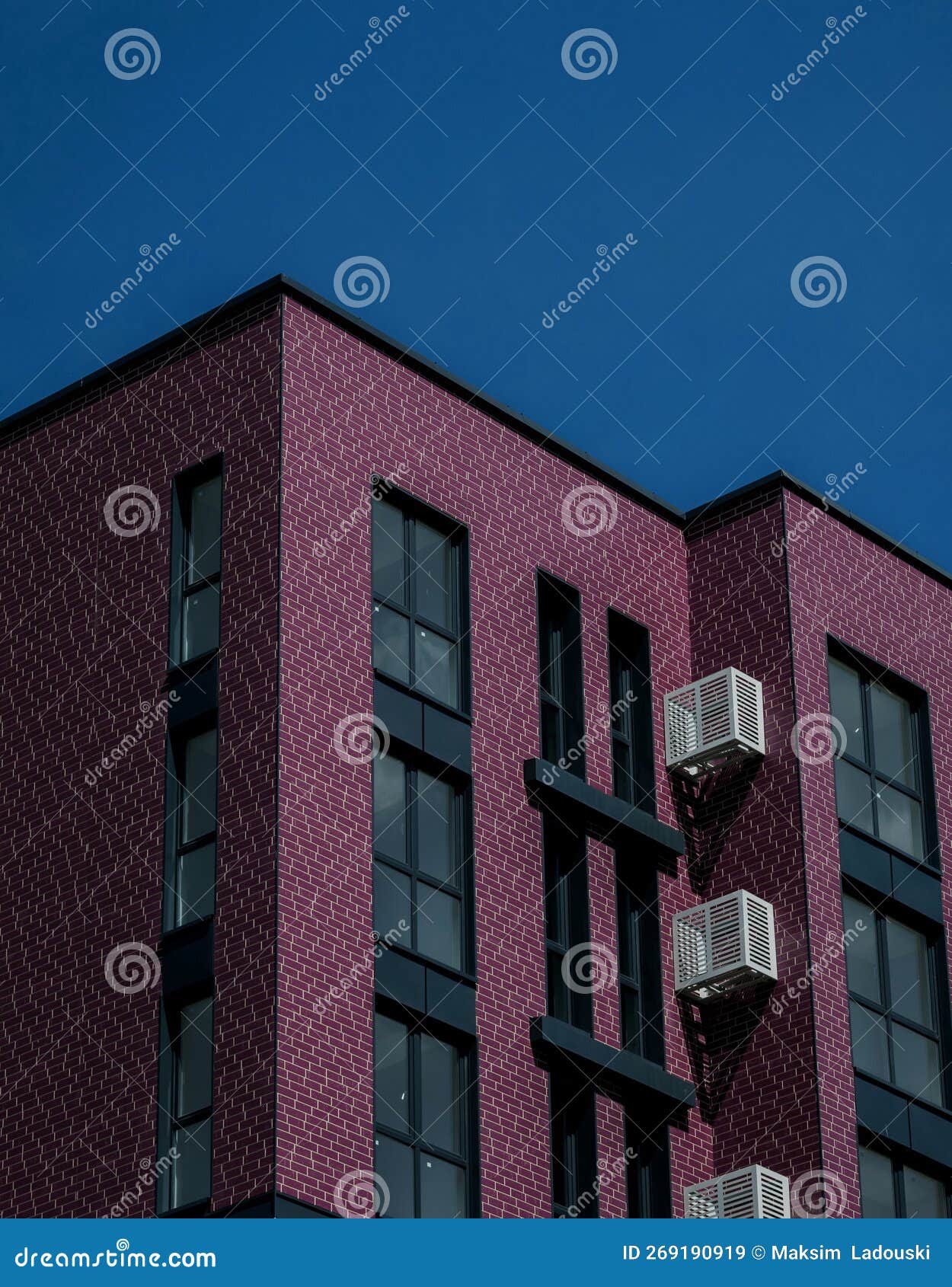 New brick architecture stock image. Image of flat, complex - 269190919