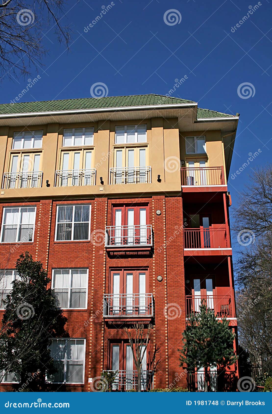 New Brick Condos stock photo. Image of metropolitan, architecture - 1981748