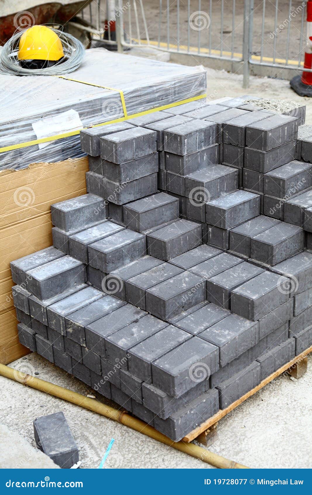 New Bricks at the Construction Site Stock Image - Image of rectangular ...