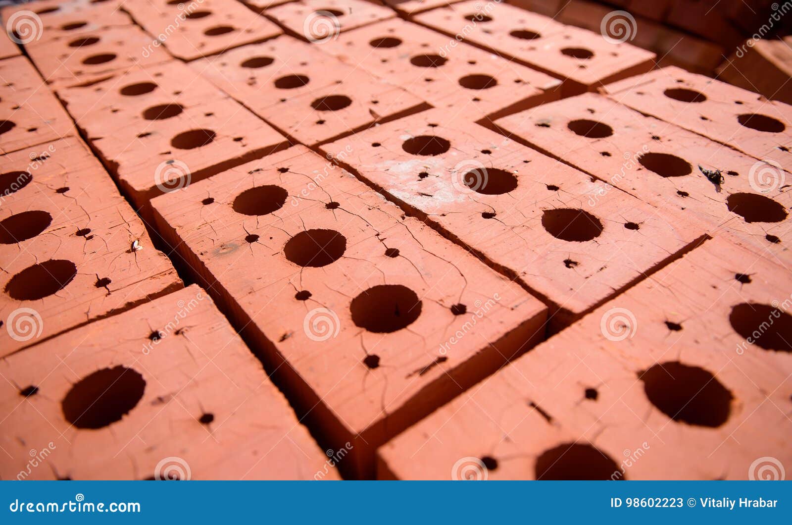 New Bricks on Pallet on Construction Site Stock Image - Image of brick ...