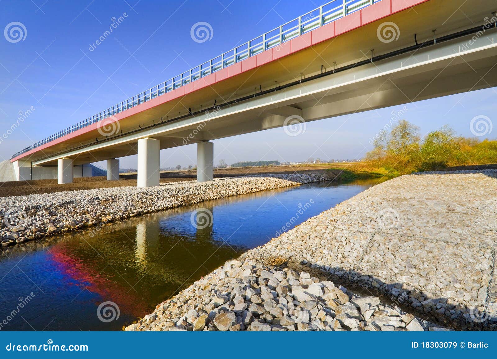 New bridge stock image. Image of riverside, structure - 18303079