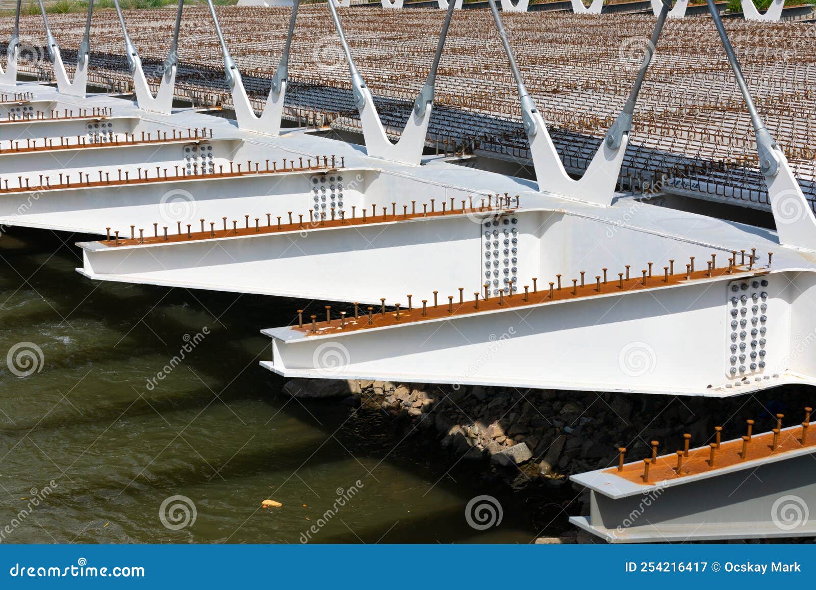 New bridge across a river stock image. Image of architecture - 254216417
