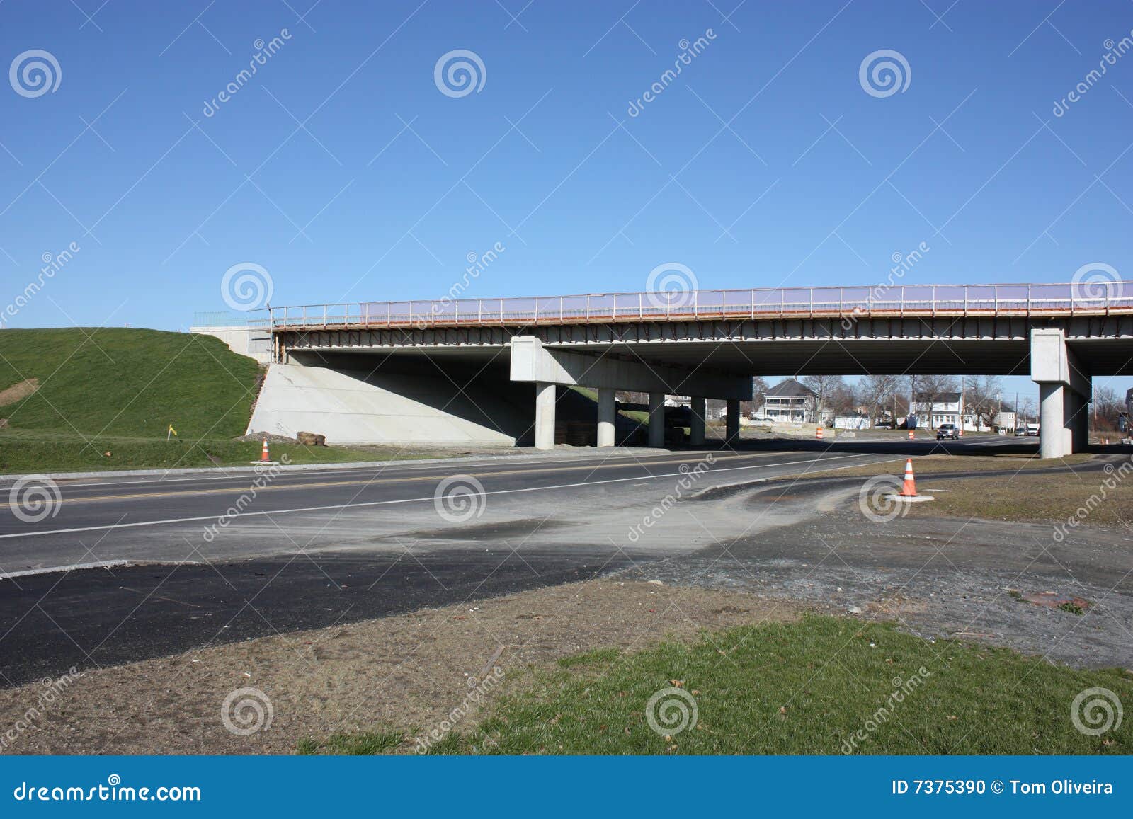 New bridge construction. stock photo. Image of highway - 7375390