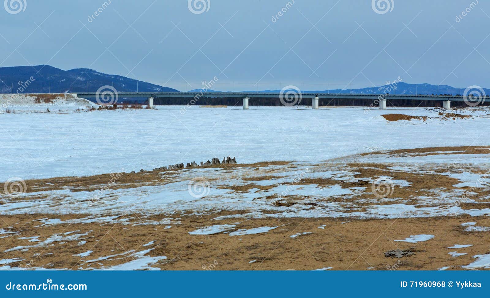 New Bridge Over the River Barguzin. Editorial Stock Photo - Image of ...