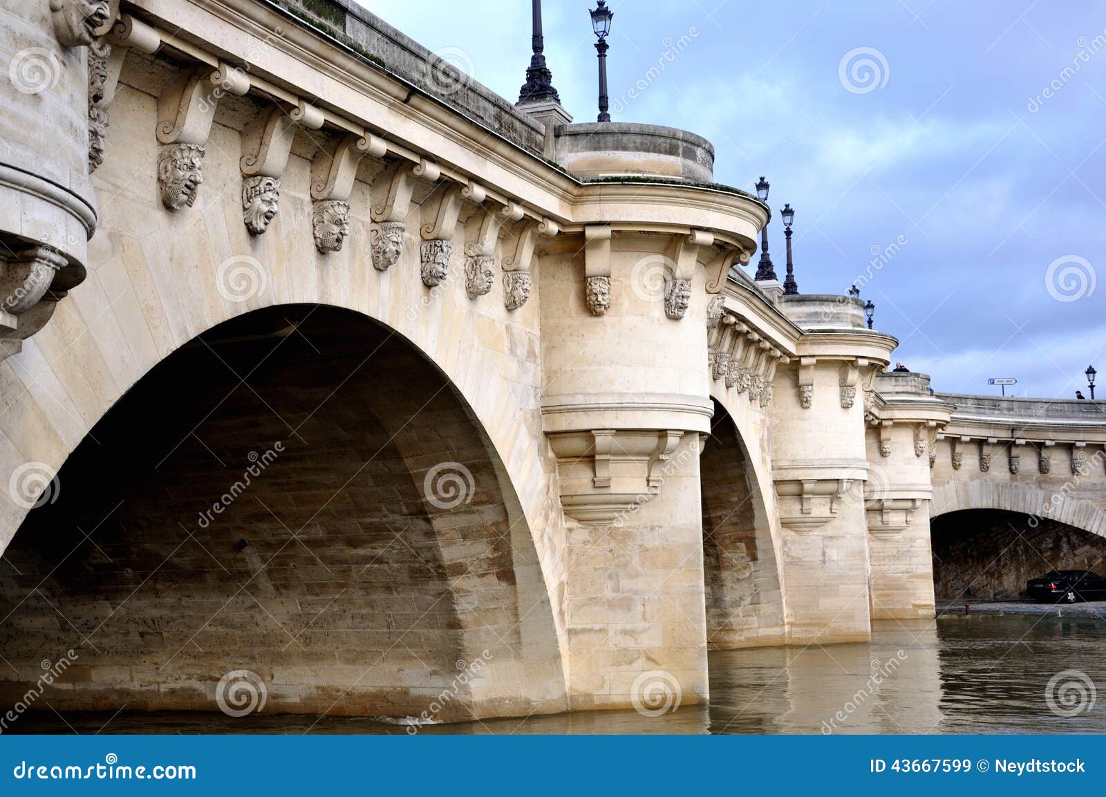 New bridge in Paris stock image. Image of france, nature - 43667599