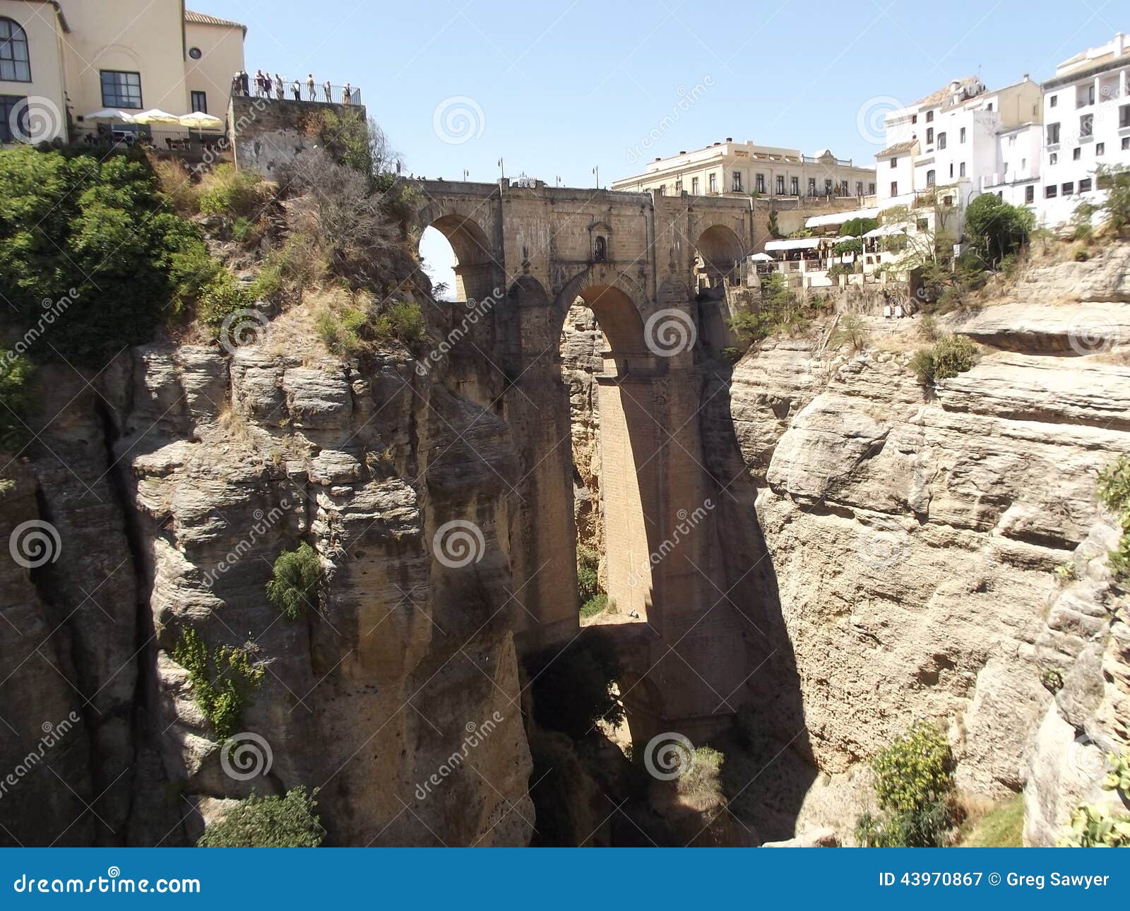 New Bridge at Ronda, Malaga, Andalucia Stock Image - Image of andalucia ...