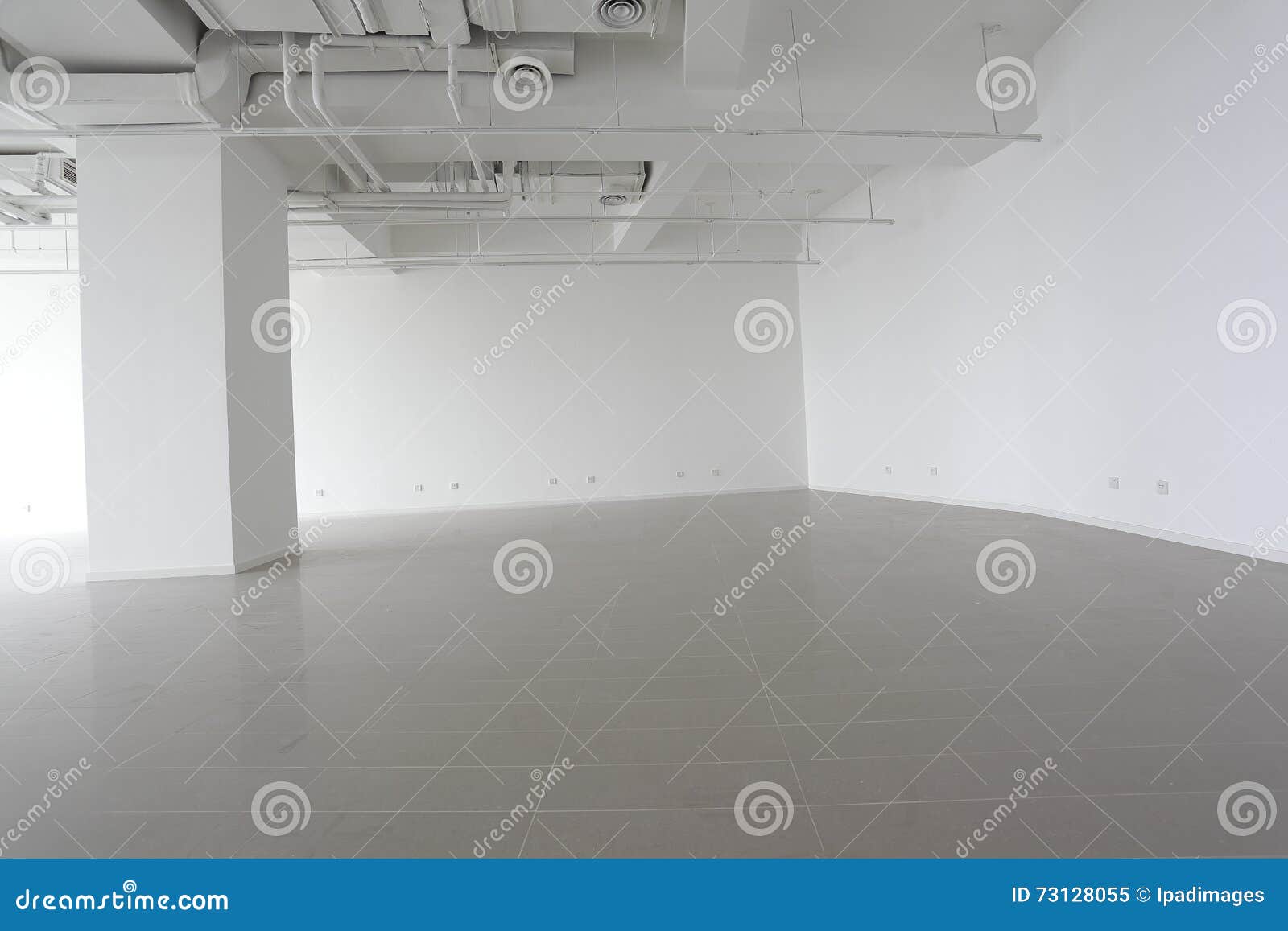 New Bright Empty Building Interior Stock Image - Image of interior ...
