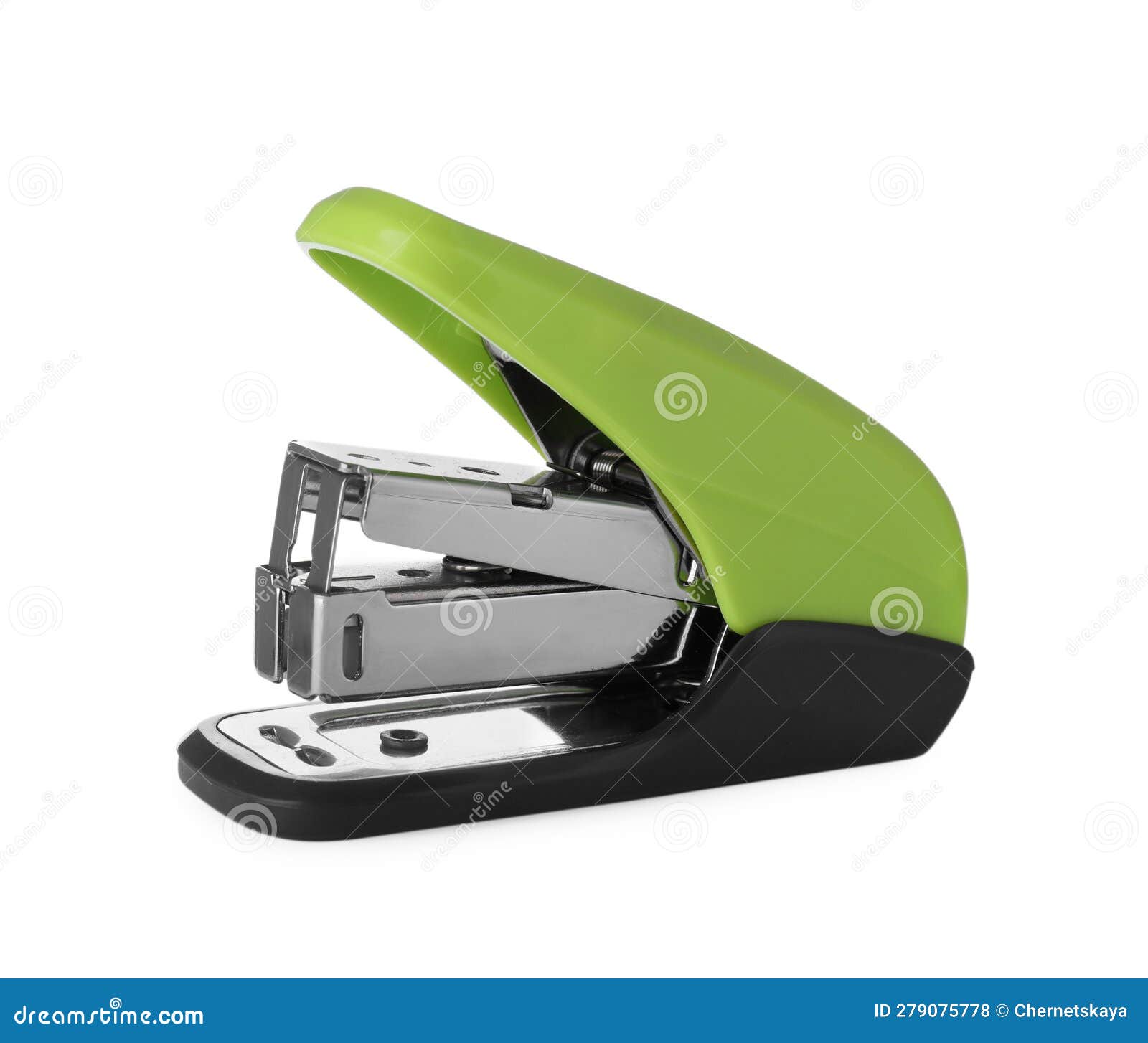 New Bright Green Stapler Isolated on White Stock Photo - Image of ...