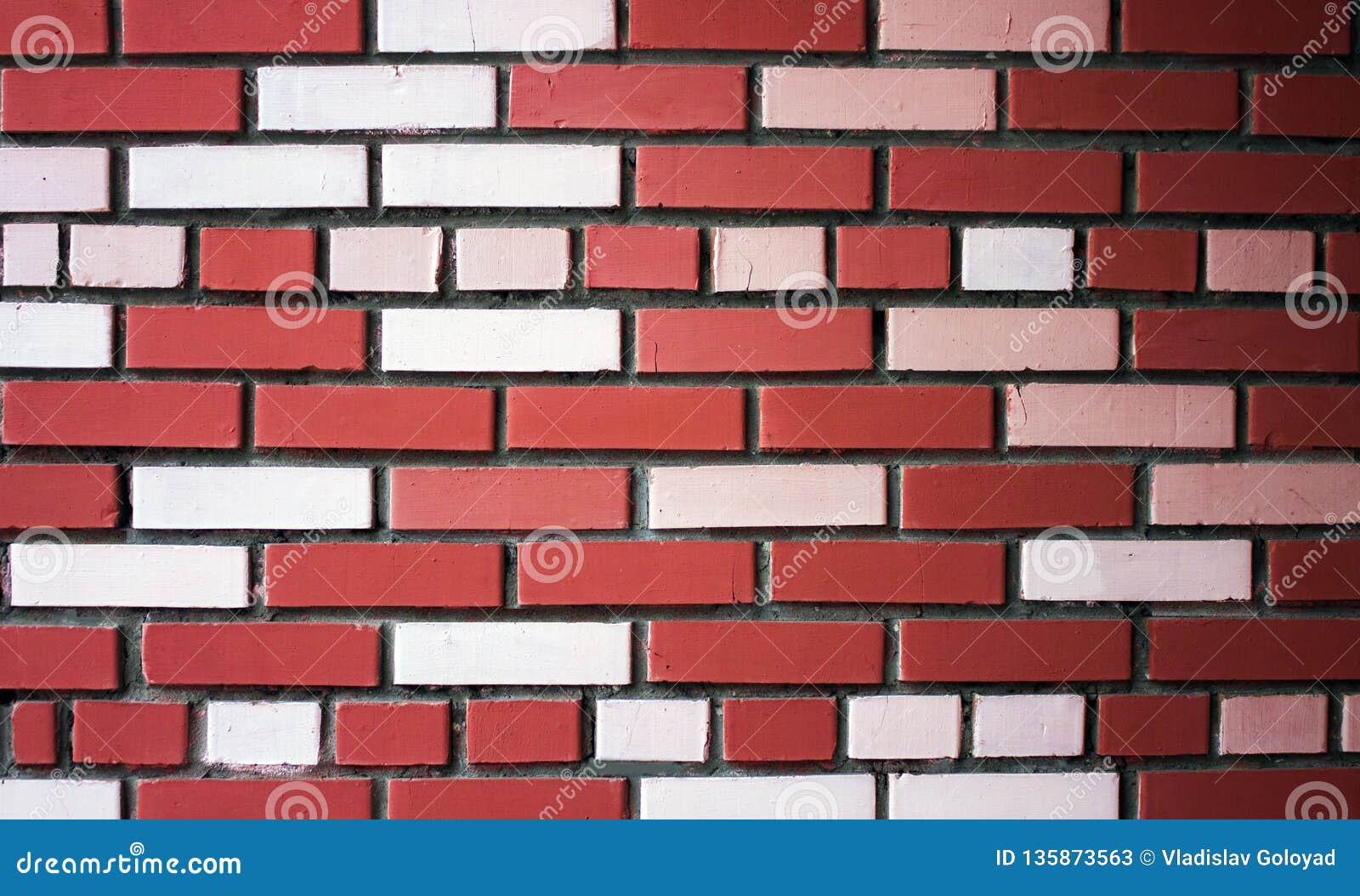 New Bright Wall of the House from Bricks of Different Colors for a ...