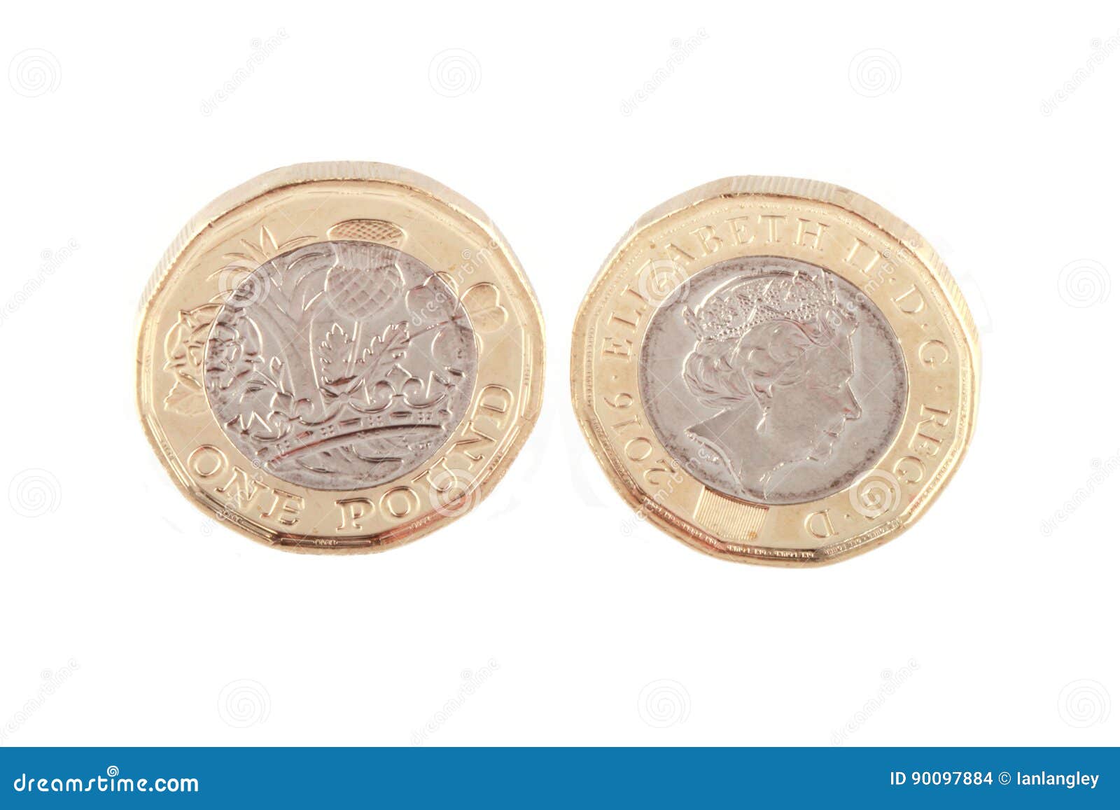 New British One Pound Coin. Editorial Stock Image - Image of saving ...