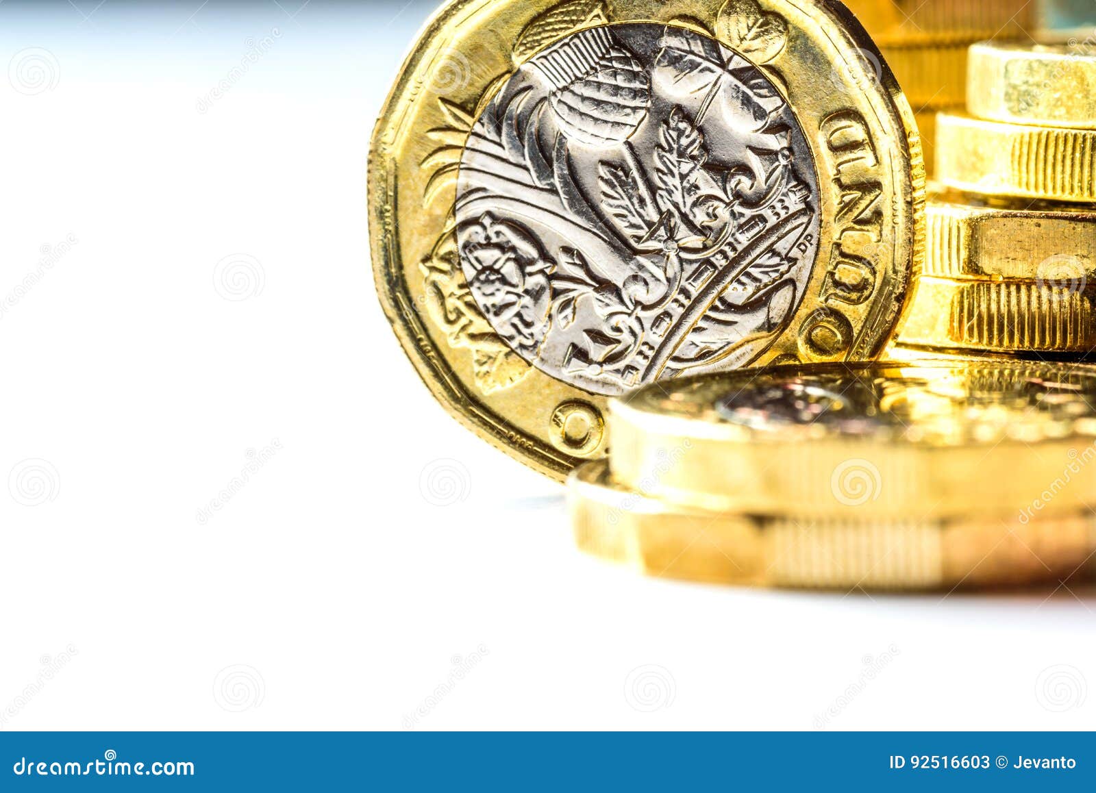 New British One Pound Sterling Coin Chart Rate Stock Image - Image of ...