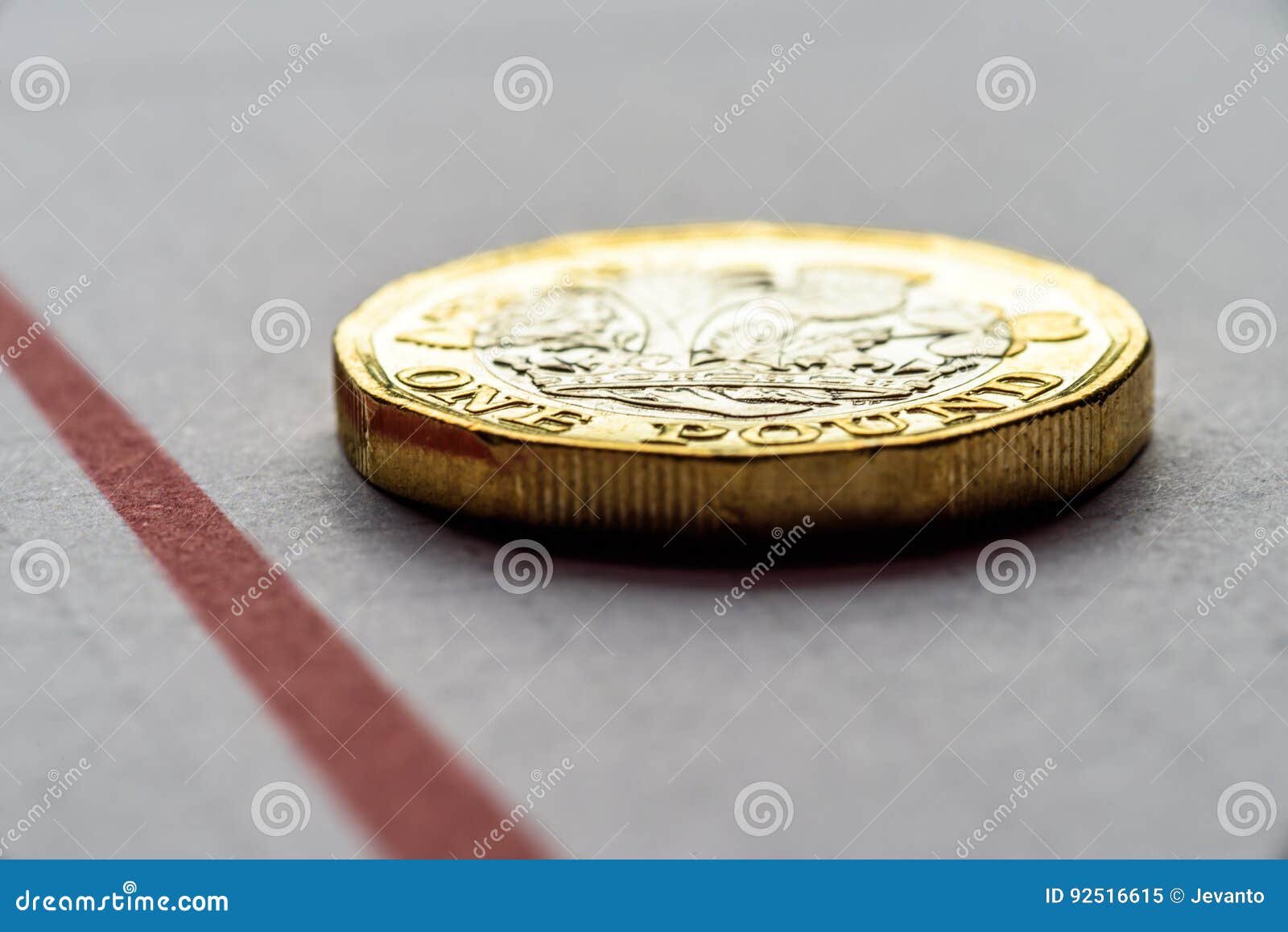 New British One Pound Sterling Coin Chart Rate Stock Image - Image of ...