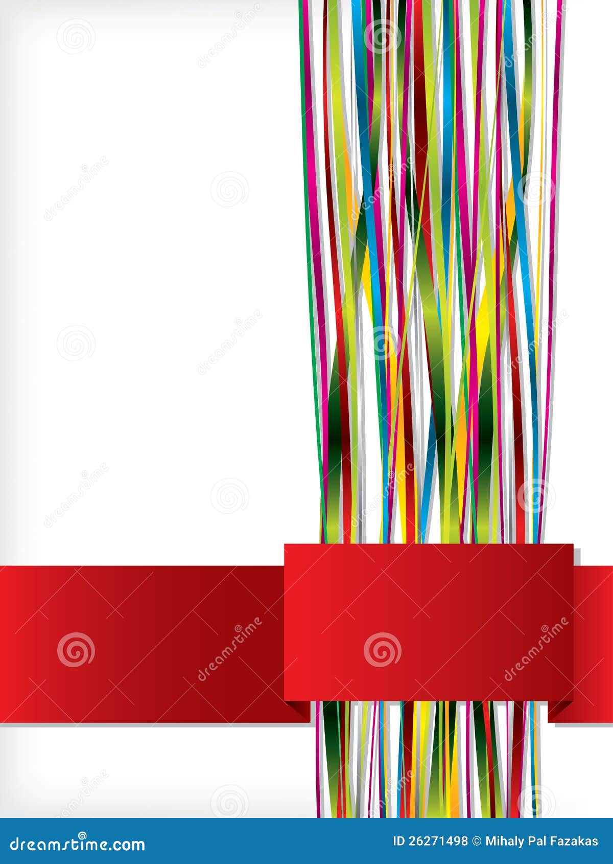 New Brochure Design with Thin Ribbons Stock Vector - Illustration of ...