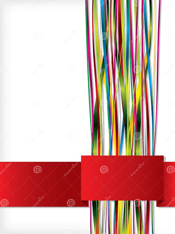 New Brochure Design with Thin Ribbons Stock Vector - Illustration of ...