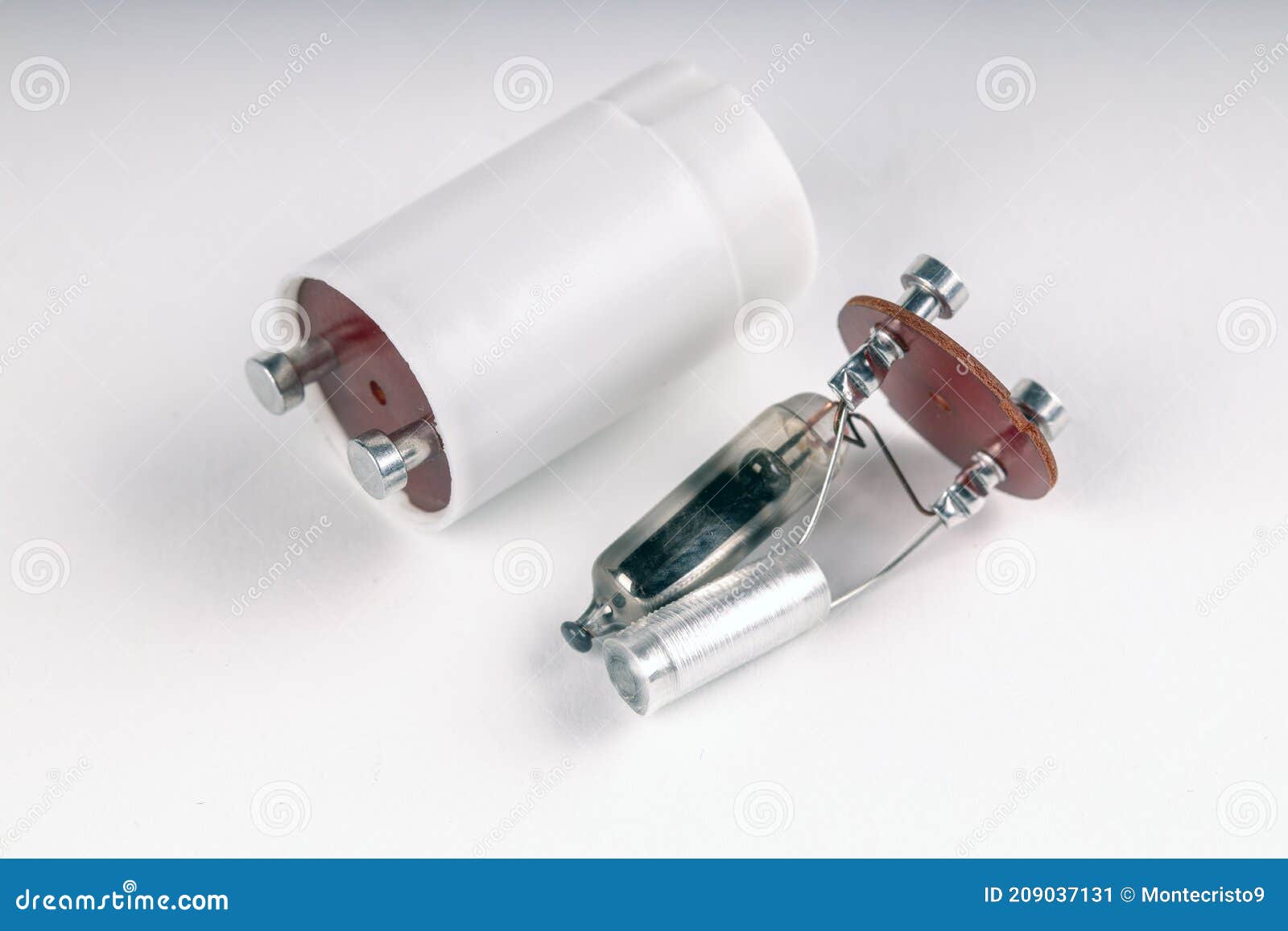 New and Broken Fluorescent Light Starter. Lighting Equipment Stock ...