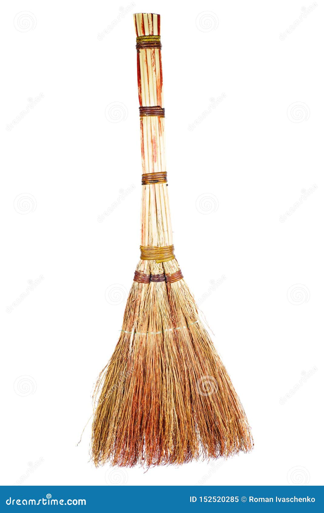 New Broom Isolated on White Stock Image - Image of background, dust ...
