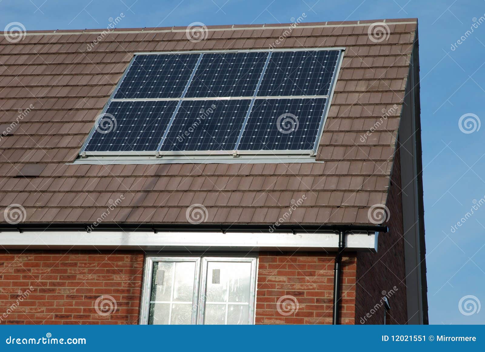 New Build House with Solar Panels Stock Image - Image of house ...