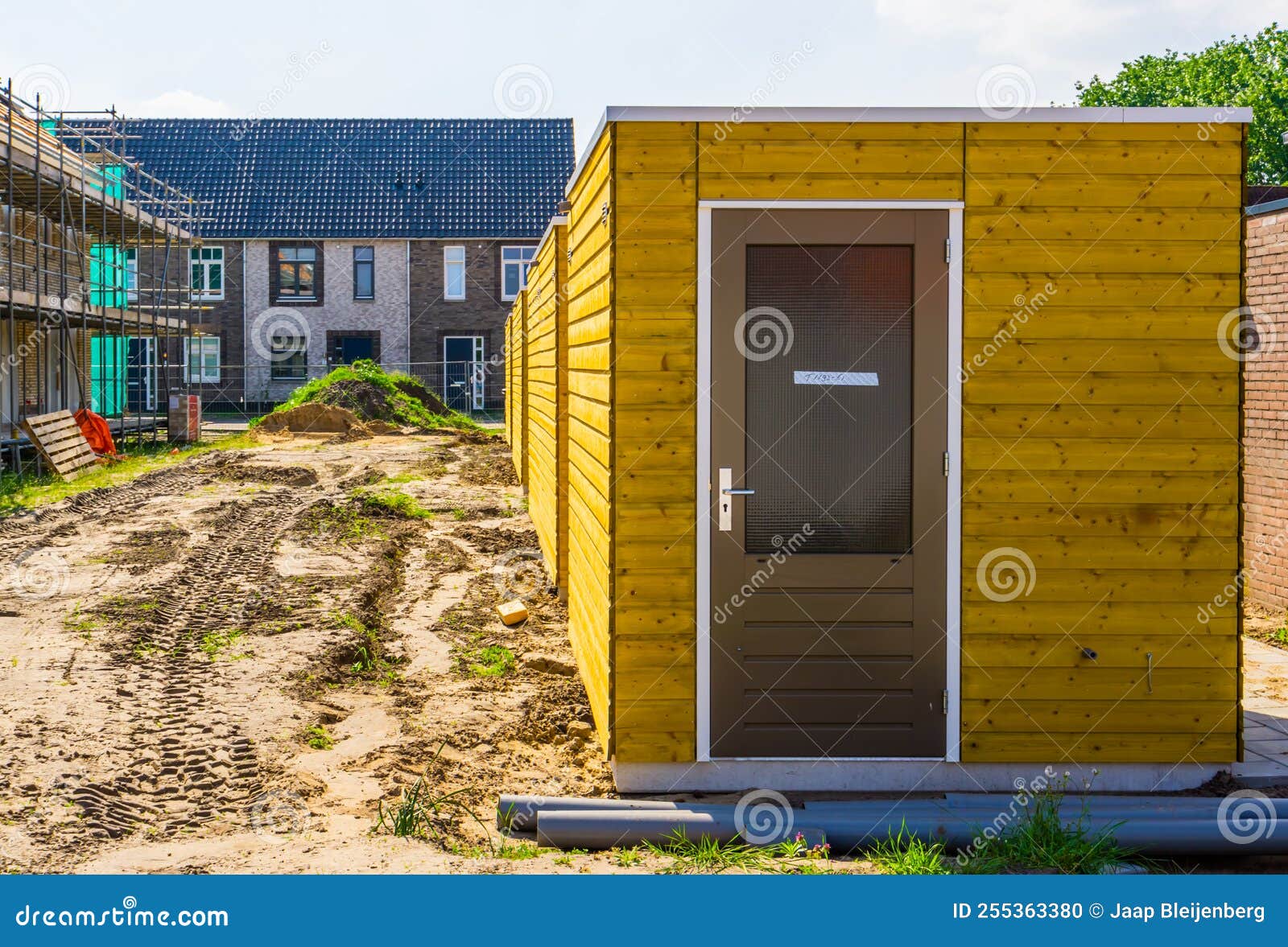 New Build Shacks with Front Door, Construction Site in Rucphen, the ...