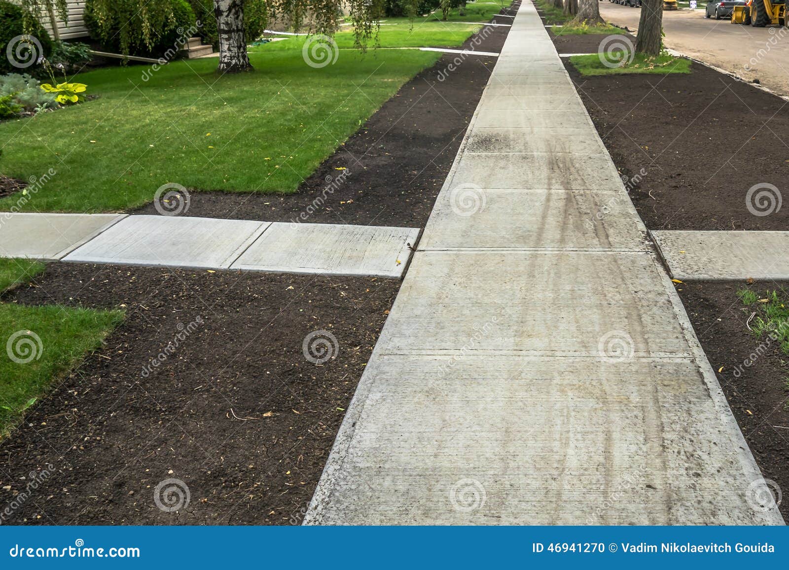 New Build Sidewalk stock photo. Image of final, roadworks - 46941270