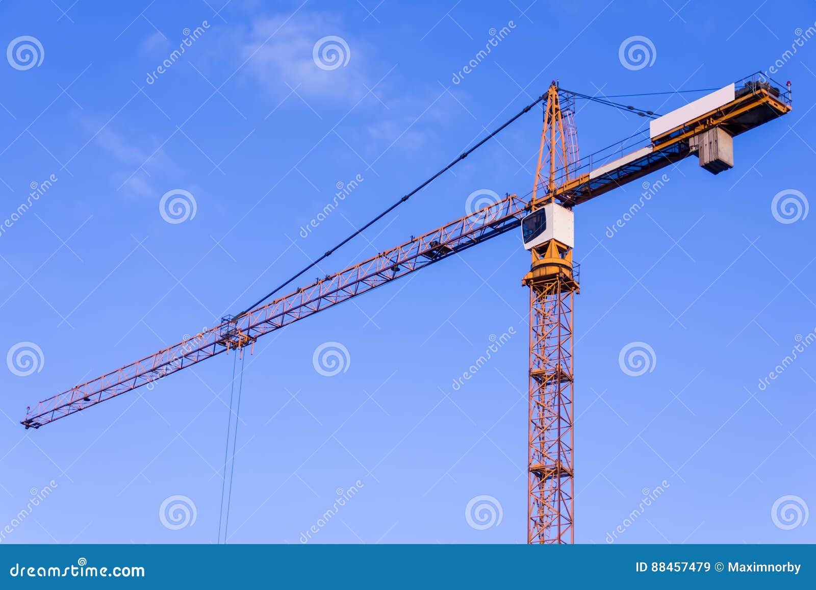 A New Building is Being Constructed with Use of Tower Crane. Jib Stock ...
