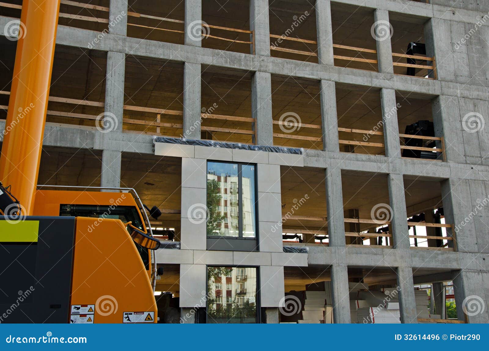 New Building during Construction Stock Photo - Image of heating ...