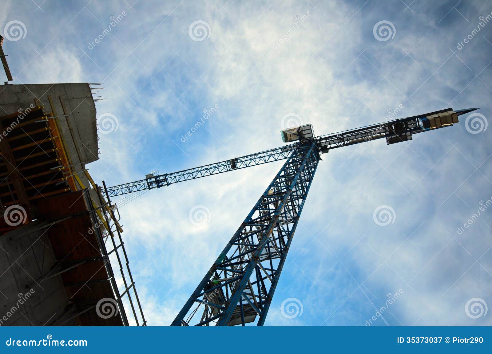 New Building during Construction Stock Image - Image of construction ...