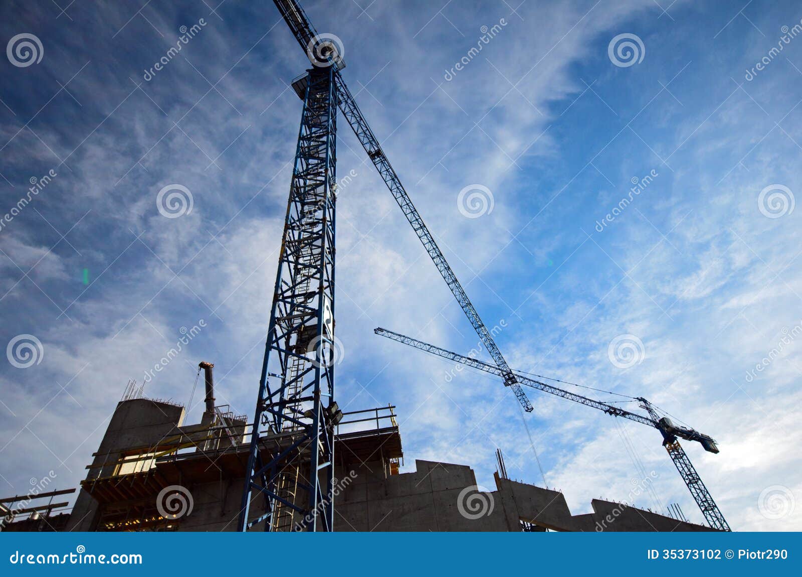 New Building during Construction Stock Photo - Image of wall, build ...