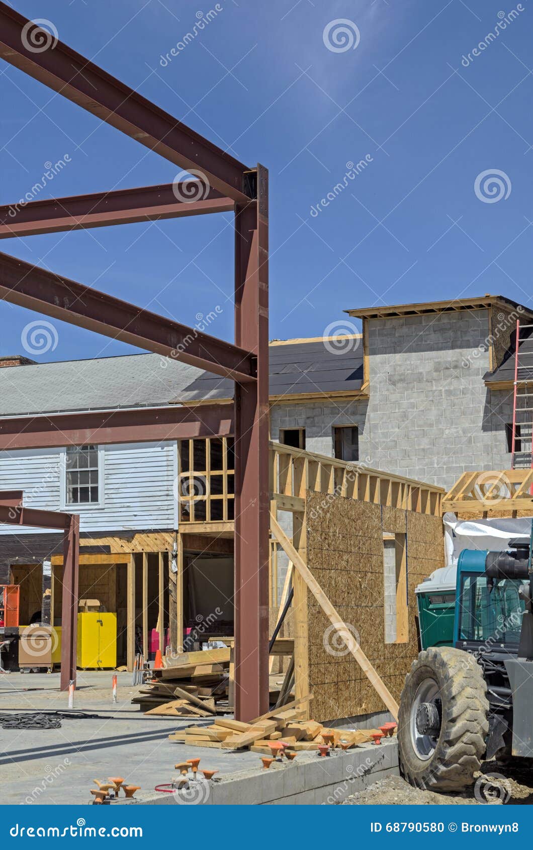 New Building Construction stock photo. Image of equipment - 68790580
