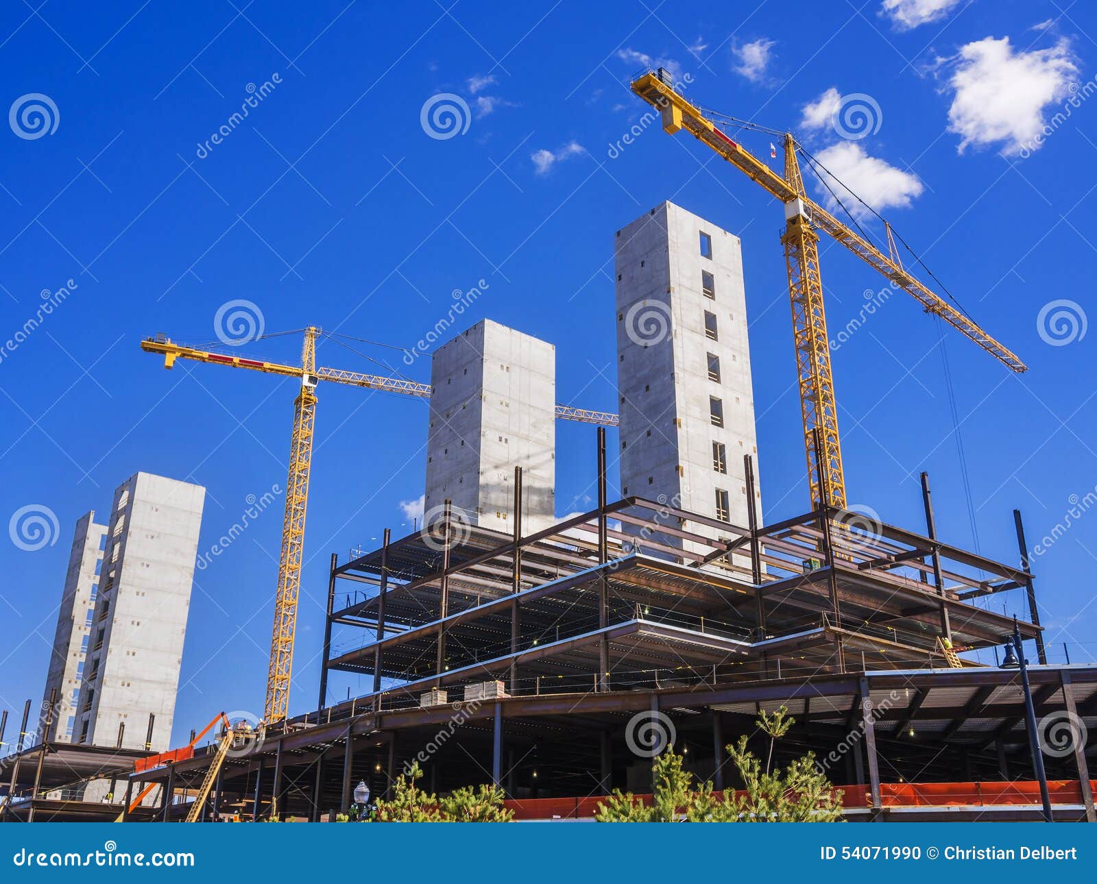 New Building Construction Site Stock Photo - Image of site, engineering ...