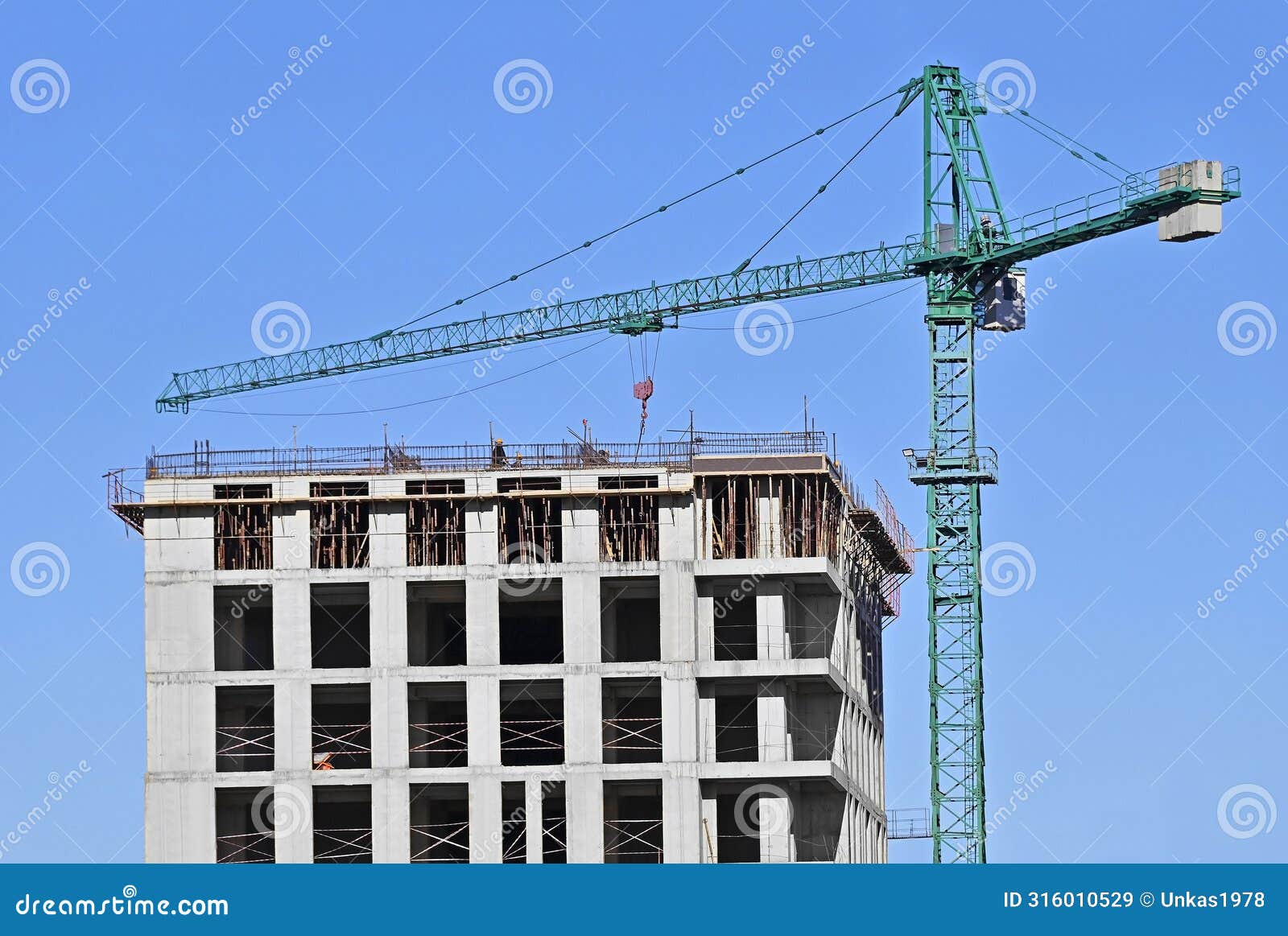 New Building Construction Site Stock Image - Image of built, frame ...