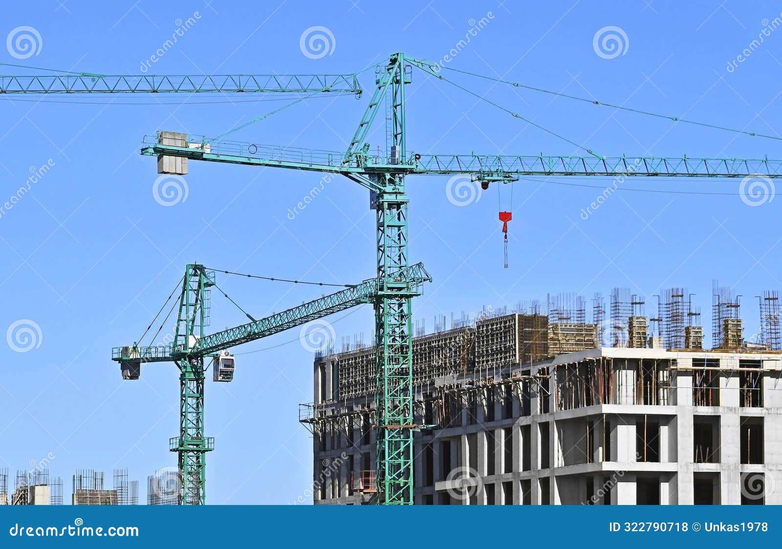New Building Construction Site Stock Photo - Image of formwork, high ...