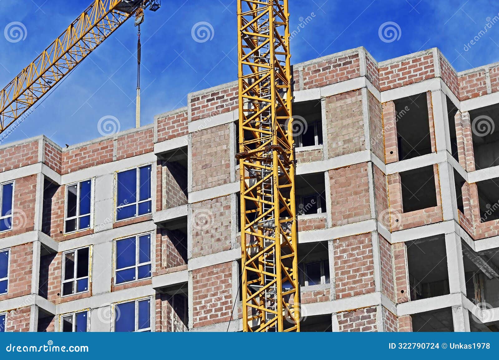 New Building Construction Site Stock Photo - Image of flat, framework ...