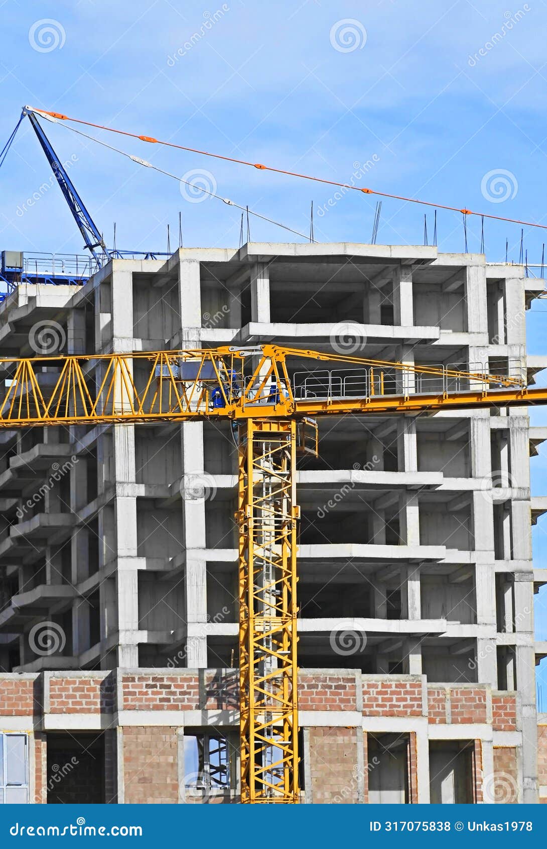 New Building Construction Site Stock Photo - Image of frame, monolithic ...