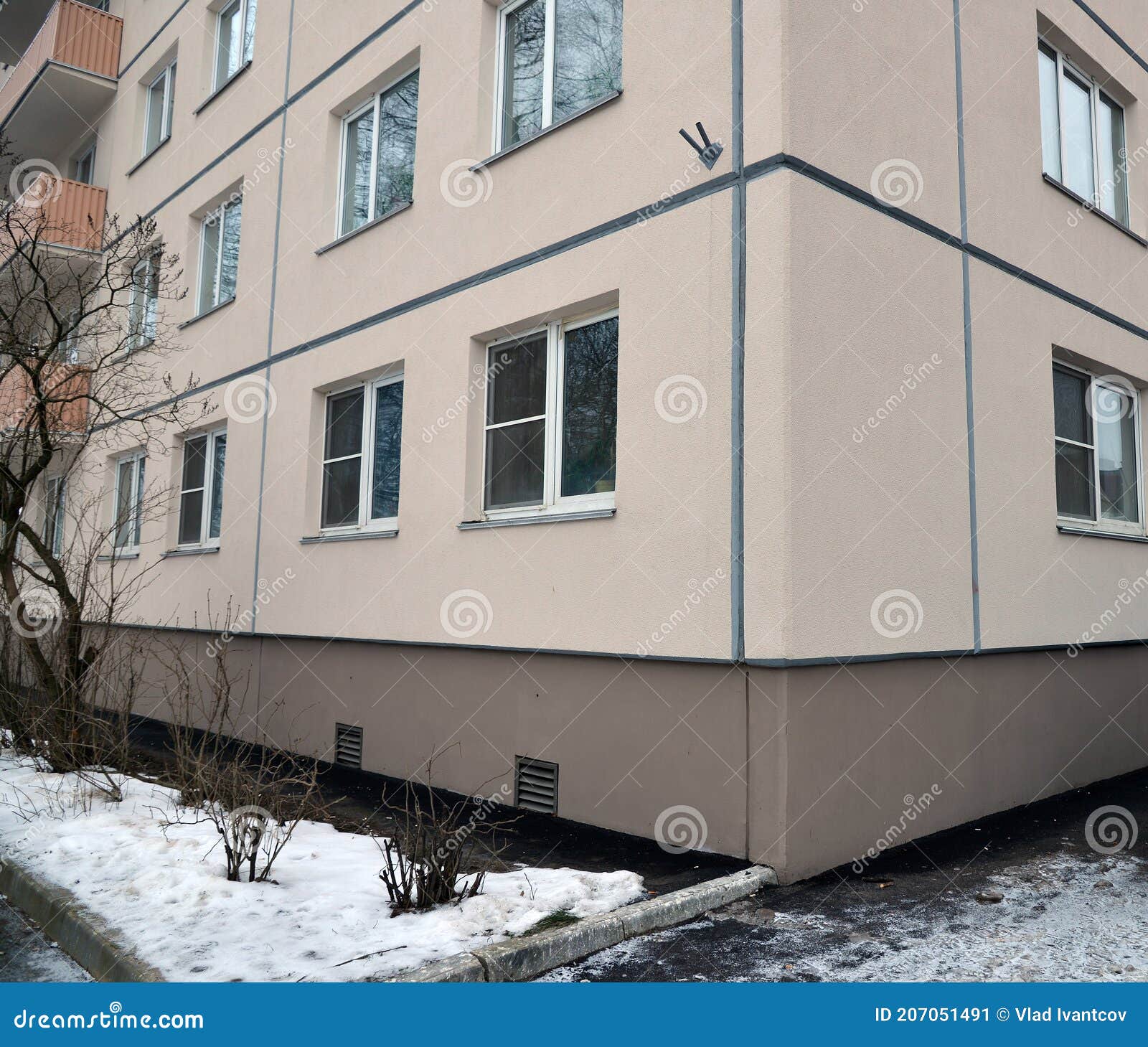 New building corner stock image. Image of concrete, construction ...