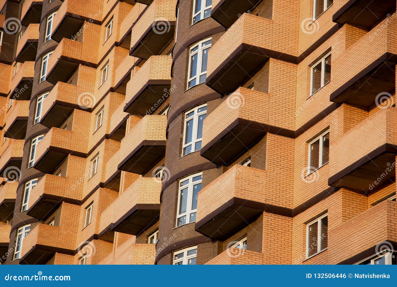 New Building. New Multi-storey Residential Building. Texture Background ...