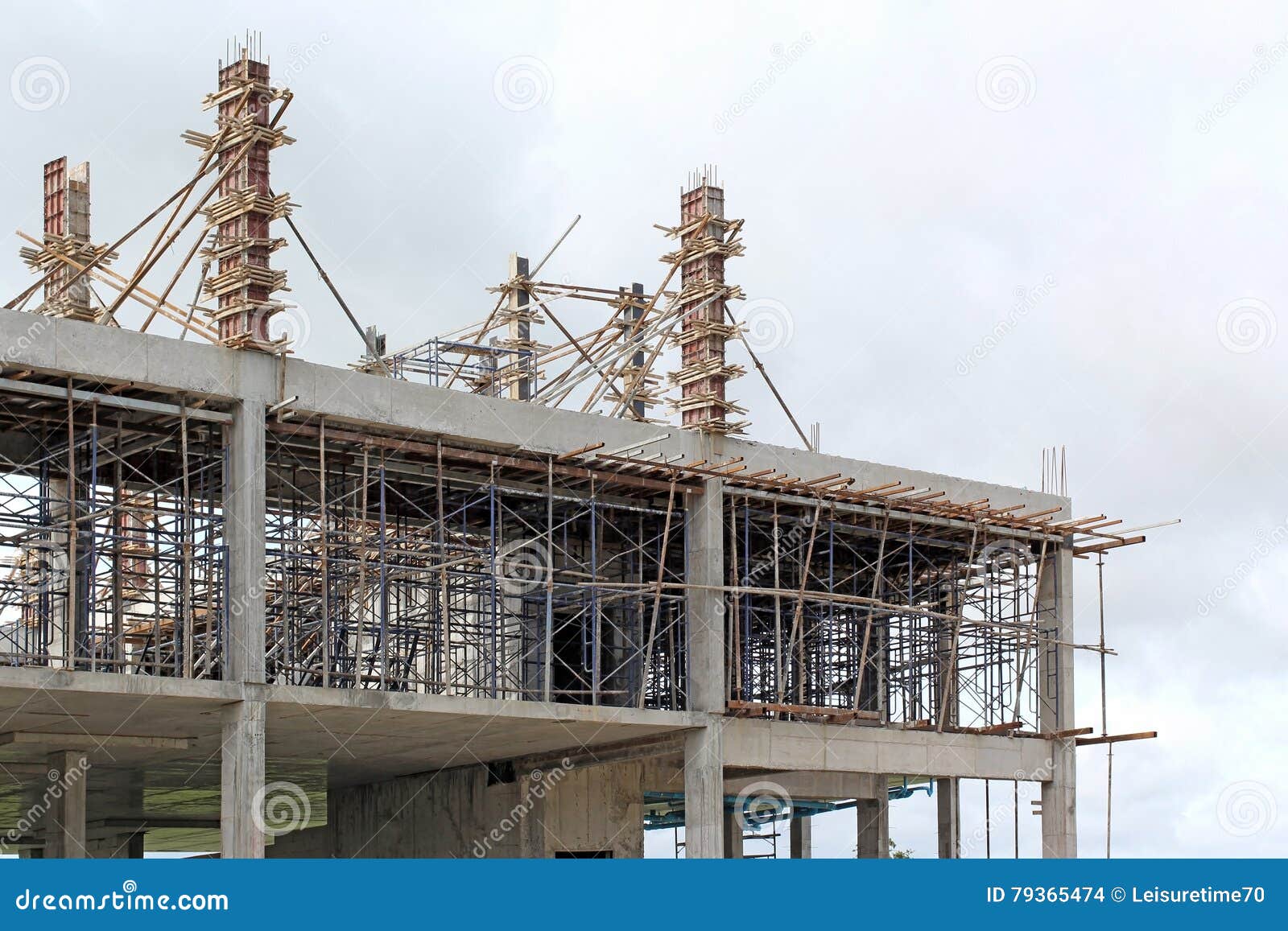 New Building Under Construction Stock Photo - Image of estate, rise ...