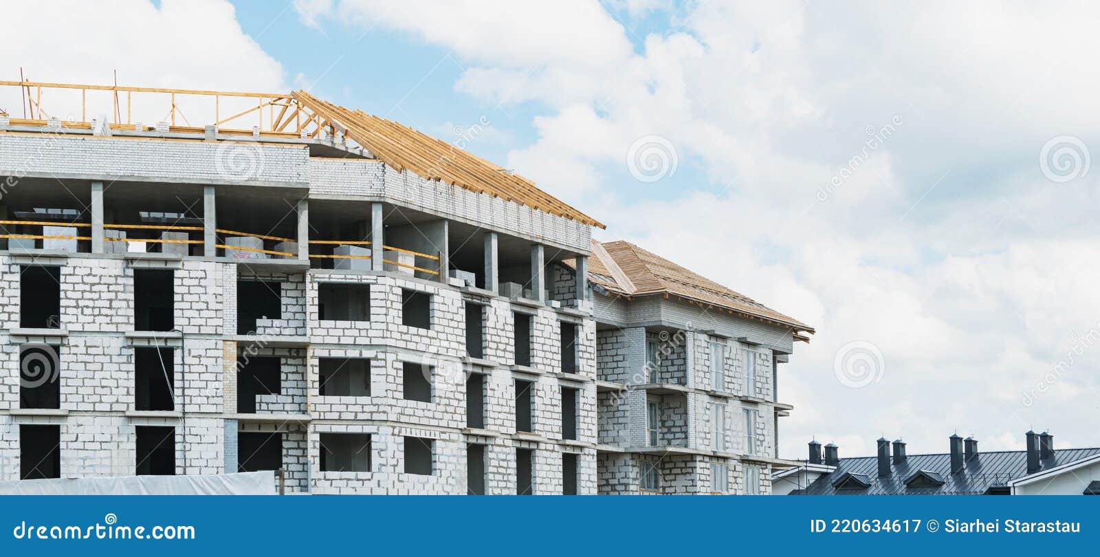 New Building Under Construction in the City Stock Image - Image of ...