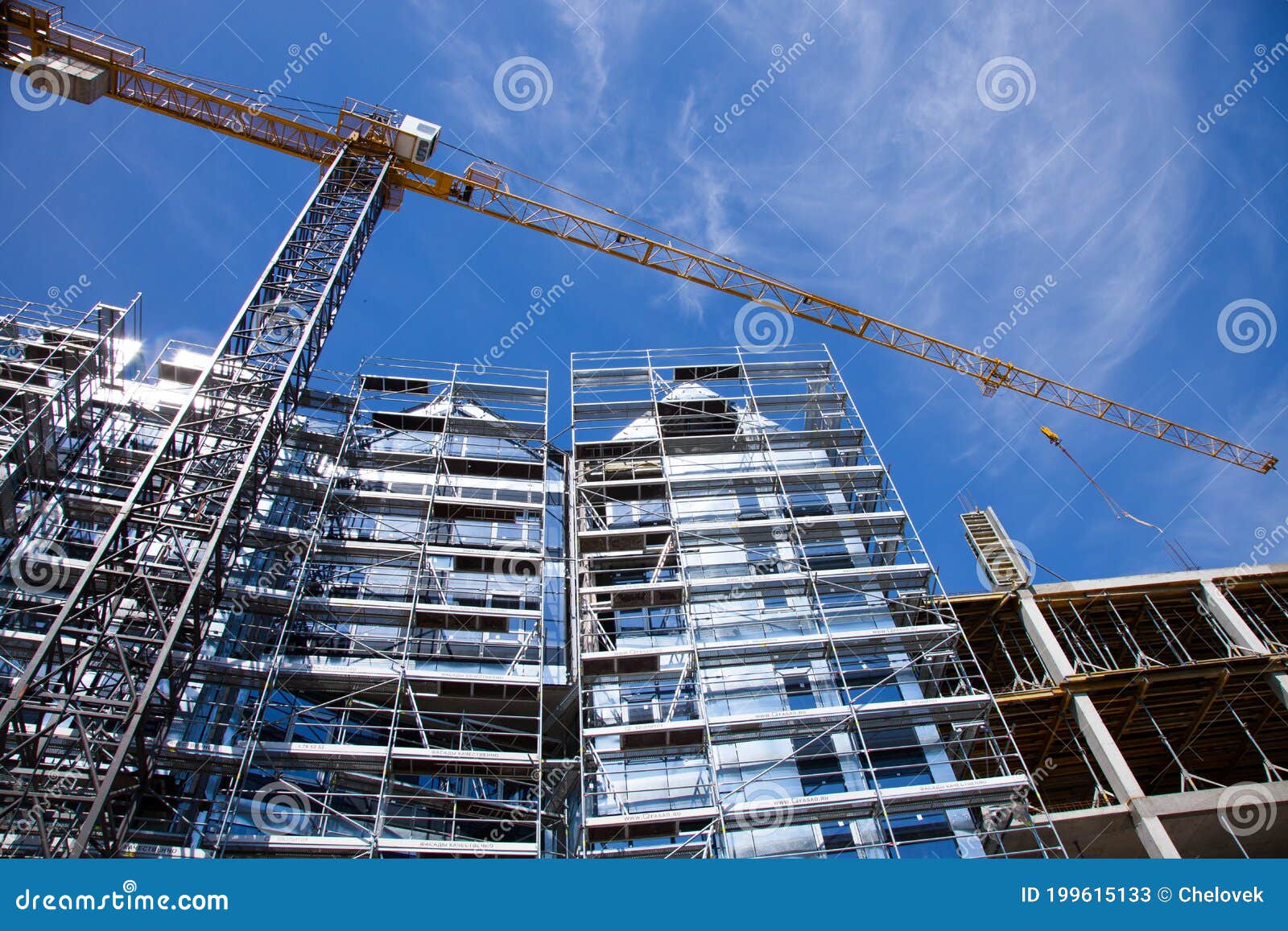 New Building Under Construction. Stock Image - Image of dwelling ...