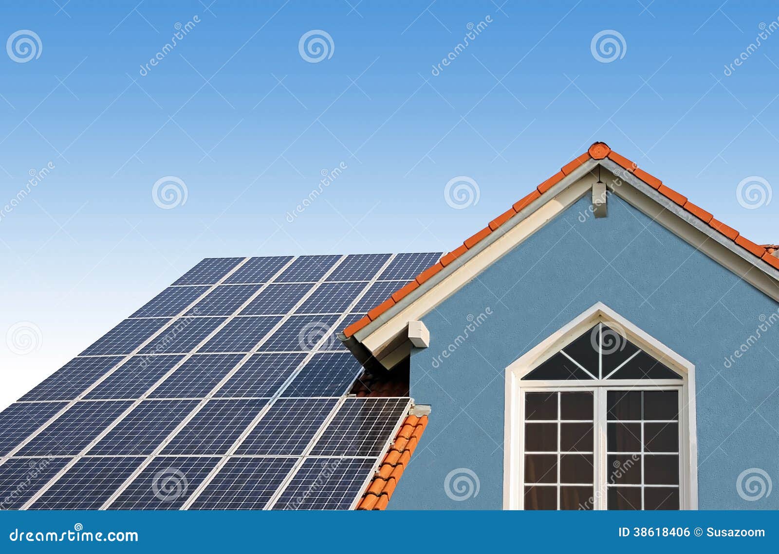 Solar PV Rooftop Grounding System Stock Photo | CartoonDealer.com #84161706
