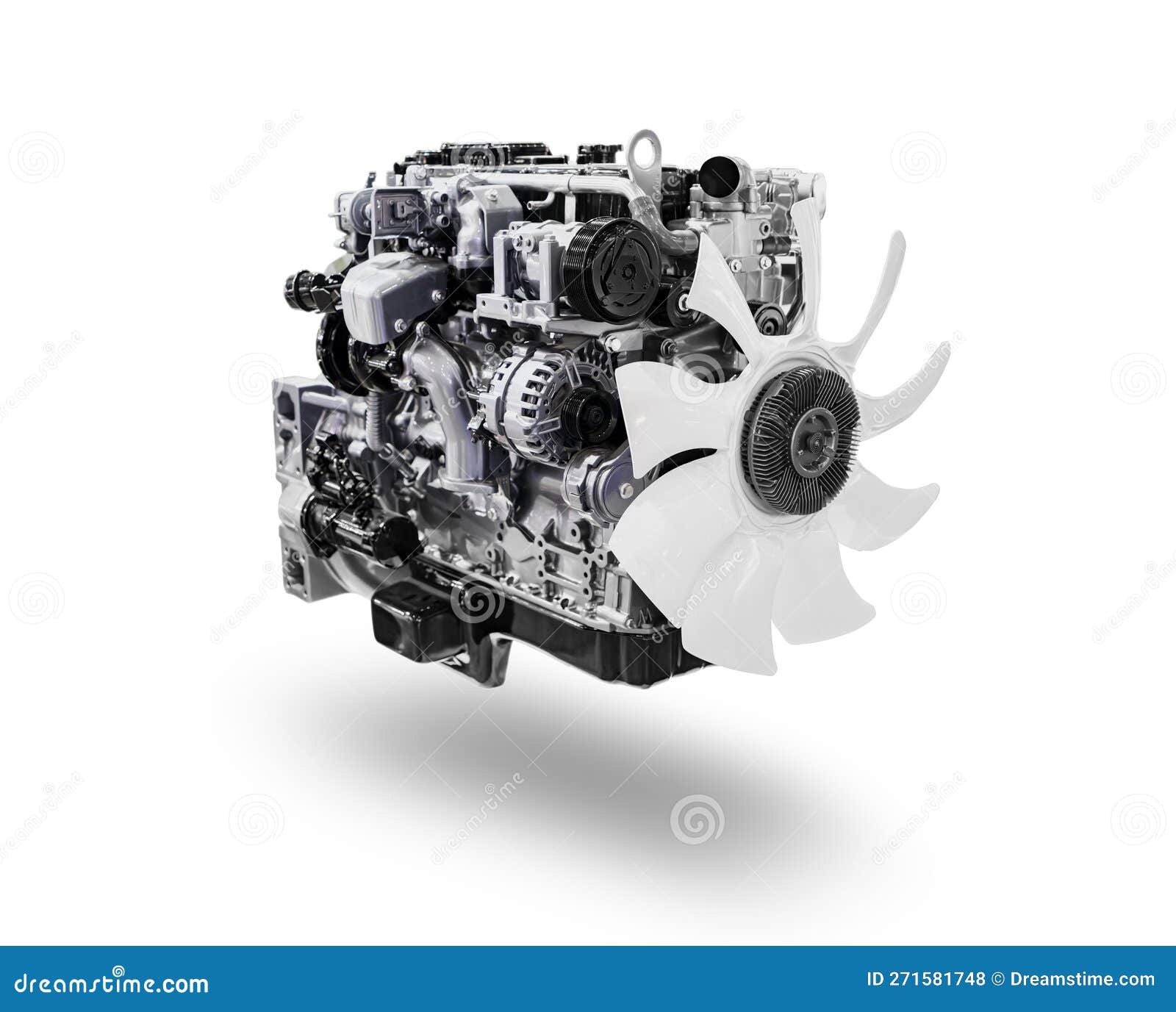New Bus or Truck Car Engine Isolated Stock Photo - Image of metal ...