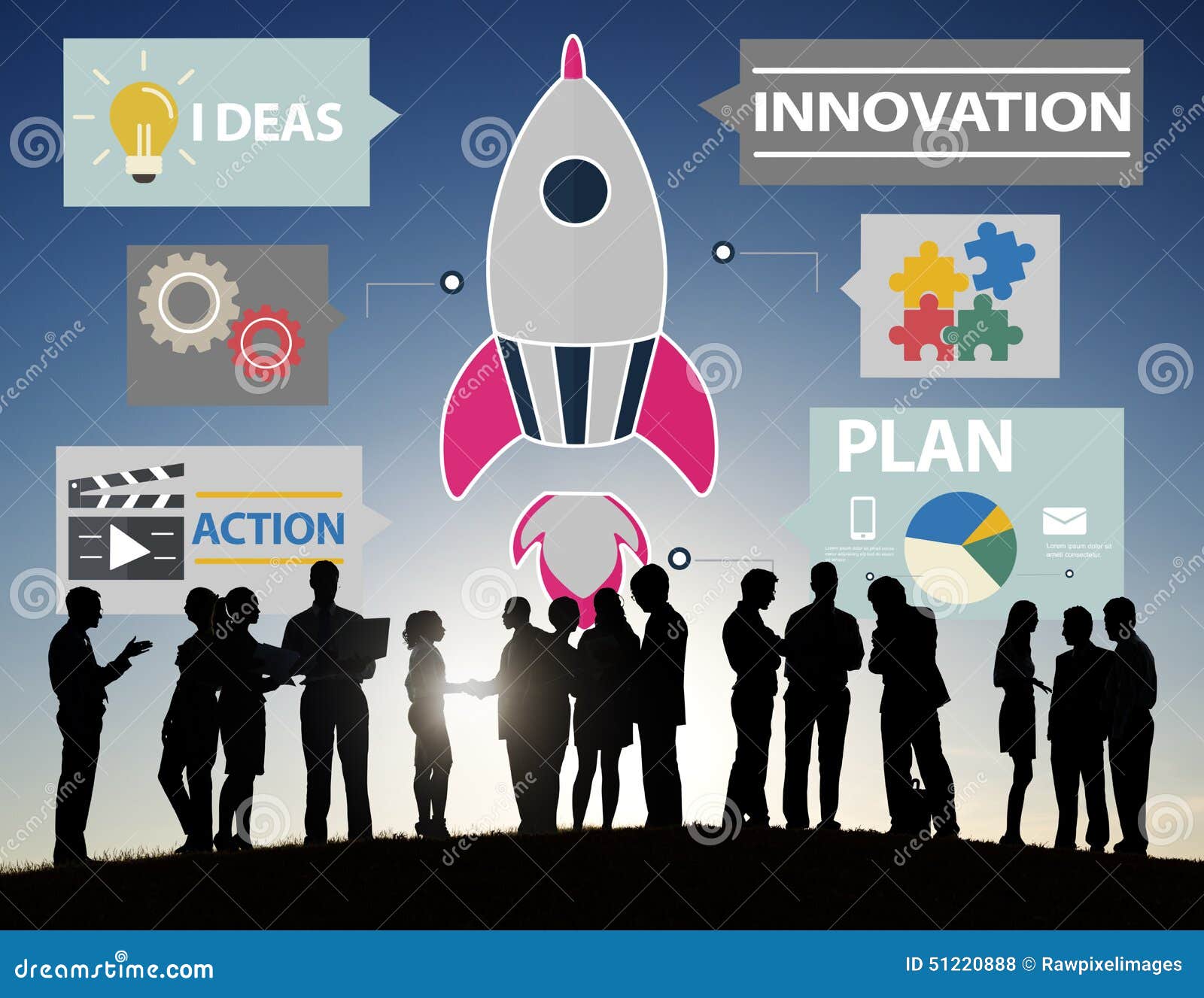 New Business Innovation Strategy Technology Ideas Concept Stock Photo ...