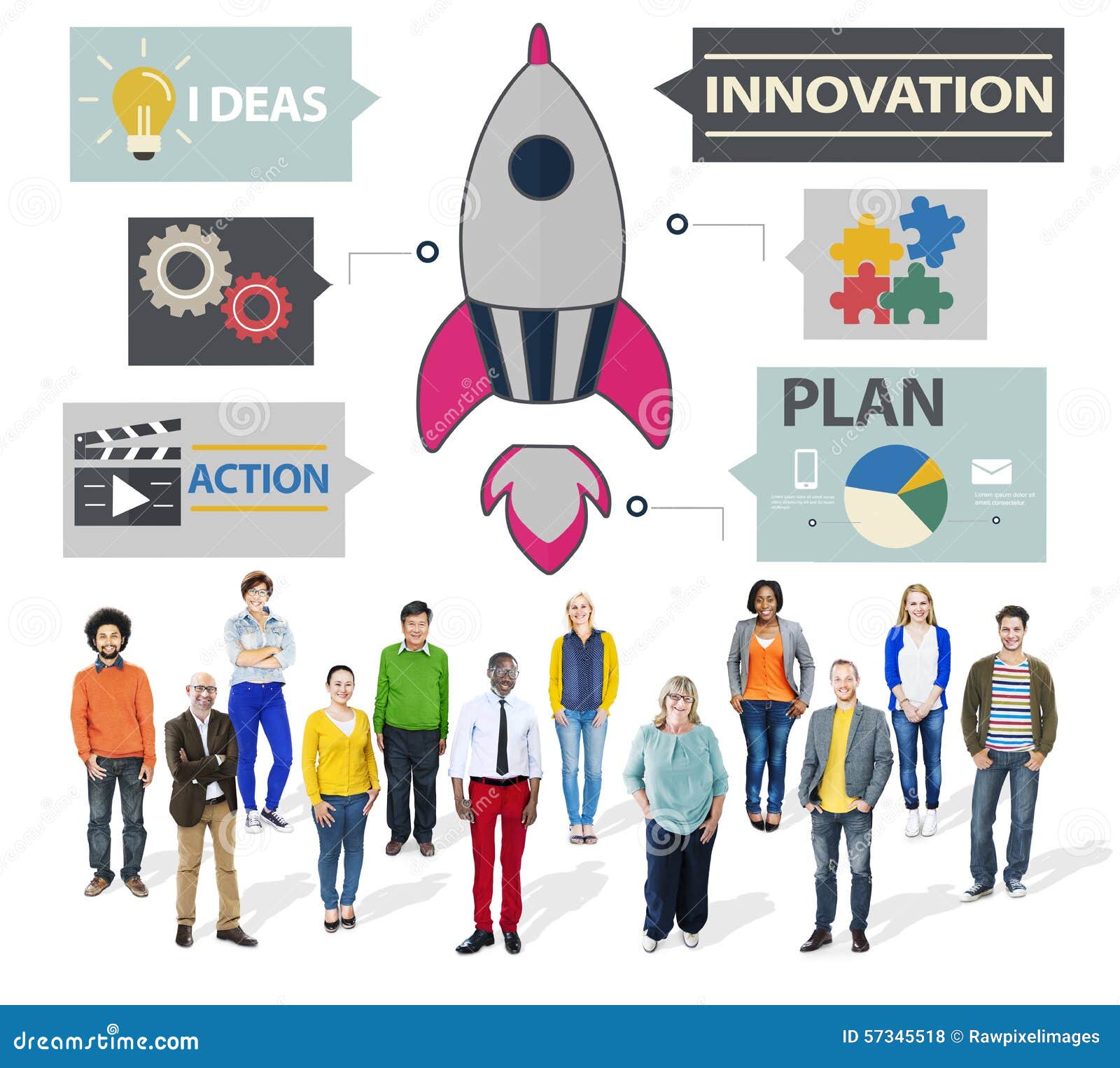 New Business Innovation Strategy Technology Ideas Concept Stock ...